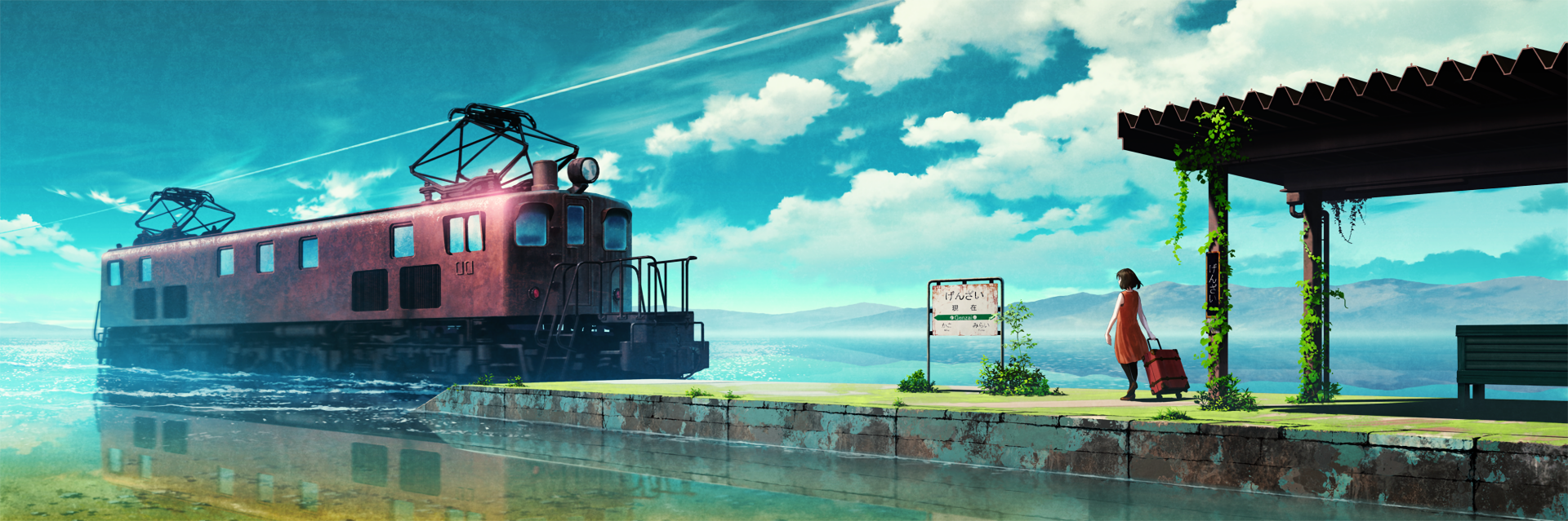 Download Train Station Anime Train Anime Train HD Wallpaper