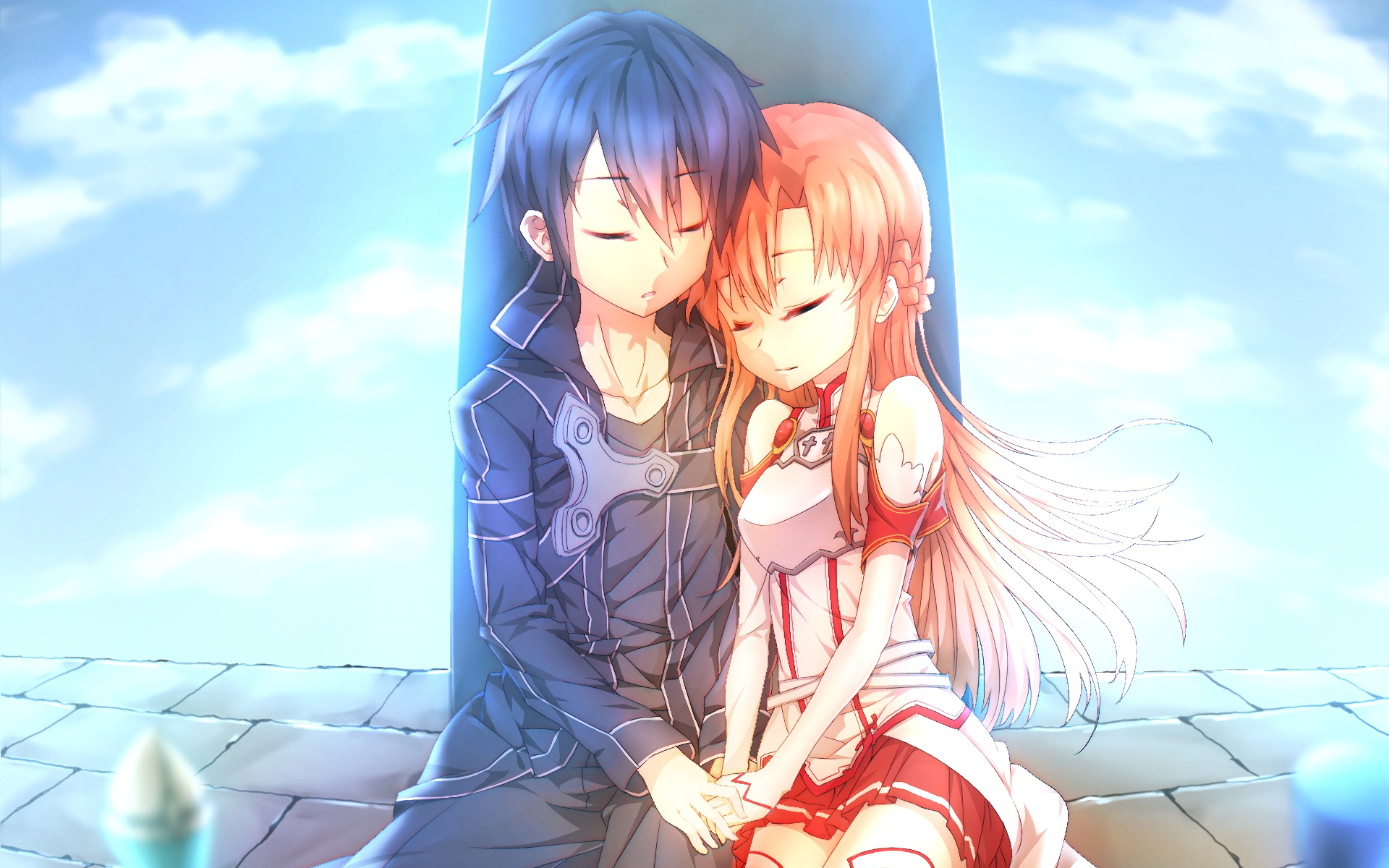 Sword Art Online HD: Serene Anime Moment in Virtual Sky | 1920x1200 ...