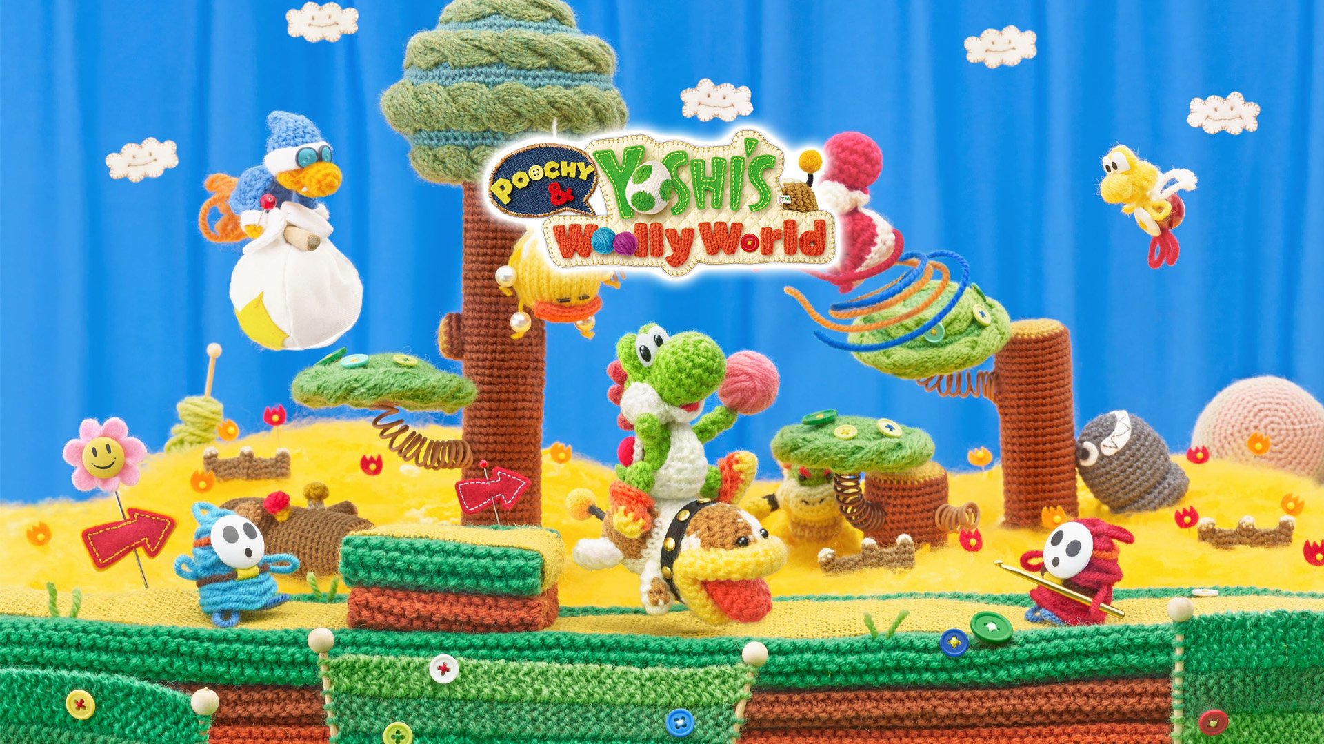 Poochy & Yoshi's Woolly World HD Wallpaper