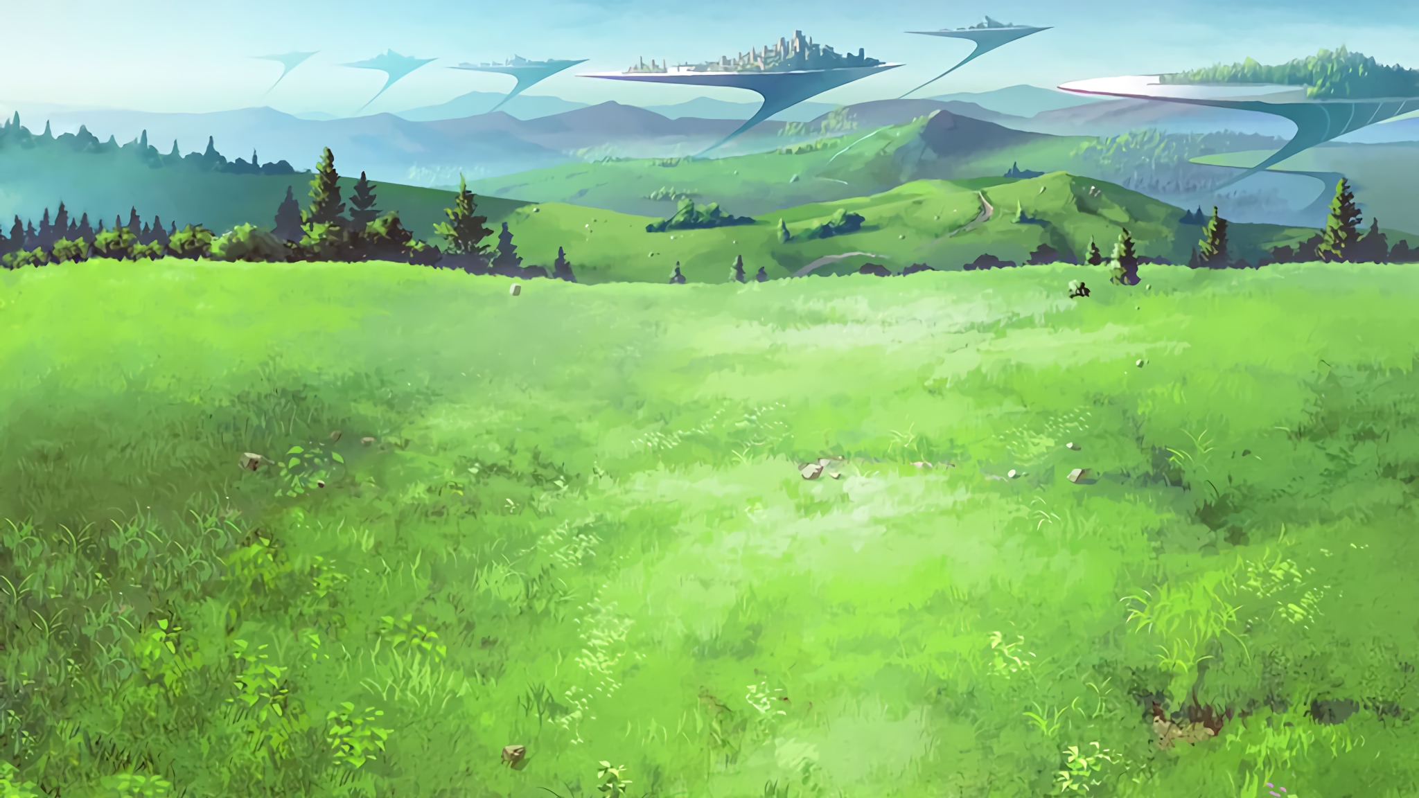 Sword Art Online HD: Serene Anime Landscape Wallpaper