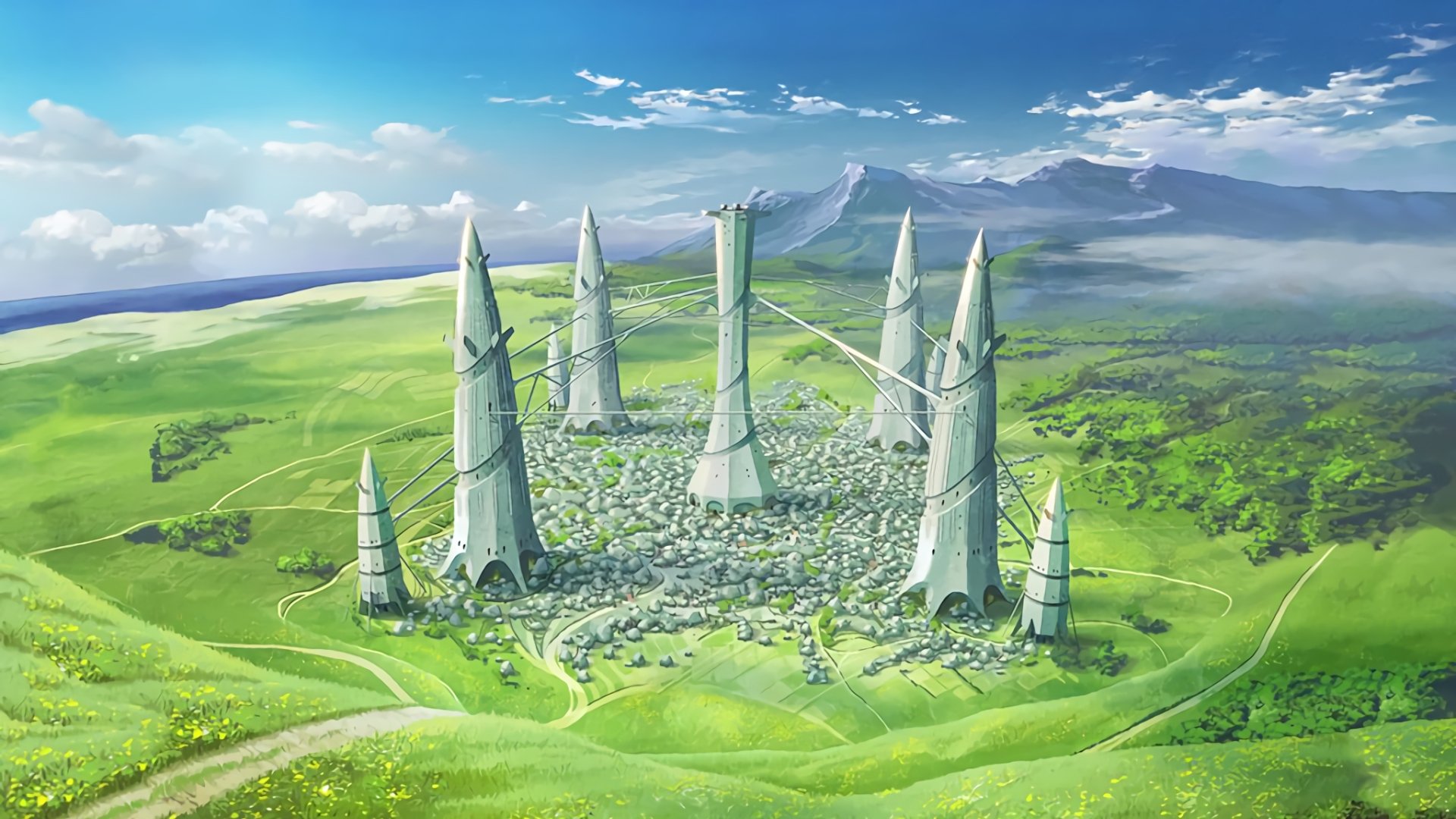 Aincrad Vista — Sword Art Online HD Wallpaper | 2048x1152 | Wallpaper Abyss