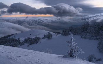Download Horizon Snow Cloud Landscape Nature Winter PFP
