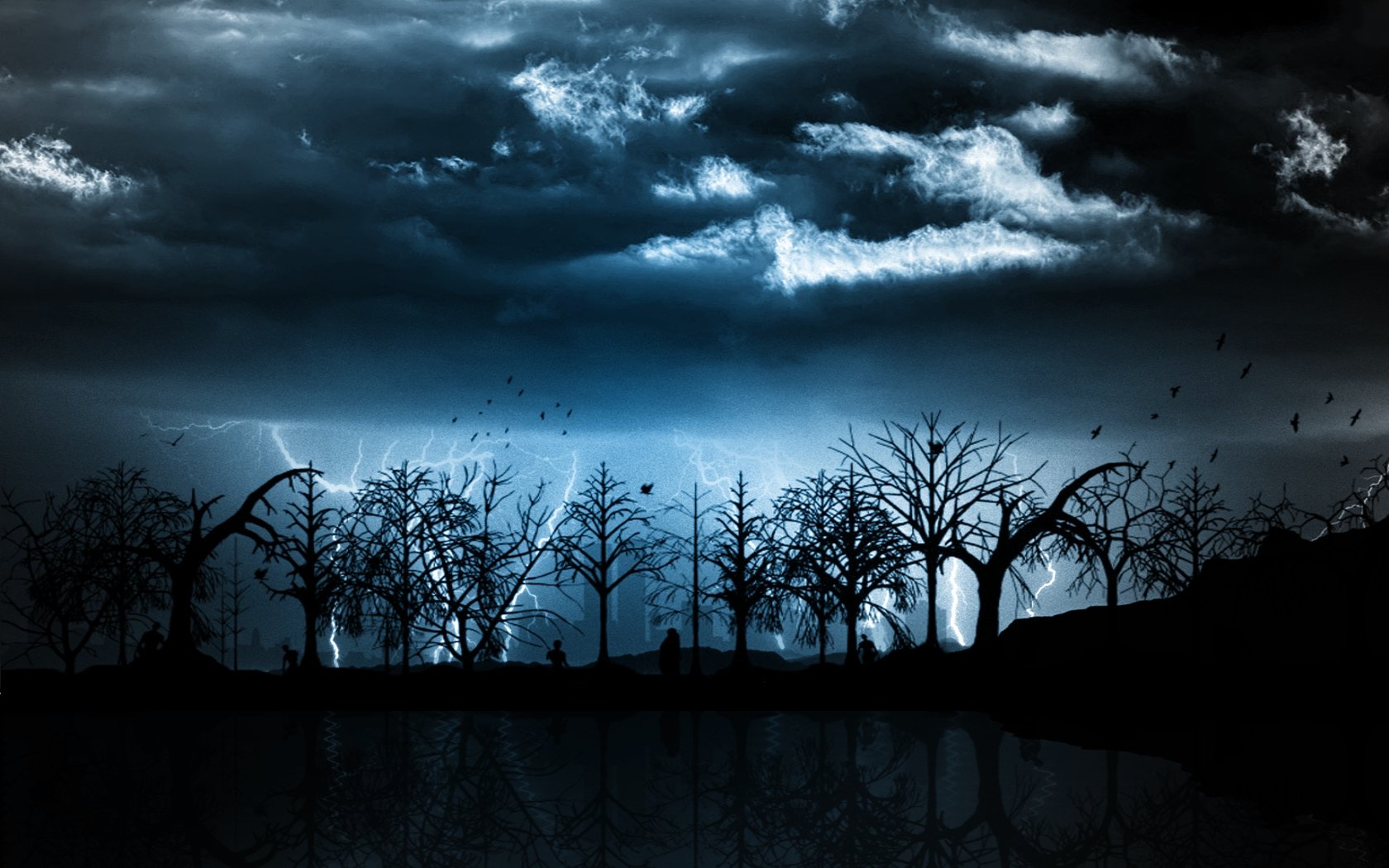 Mystic Nightscape: Enchanted Nature in HD | 1680x1050 | Wallpaper Abyss