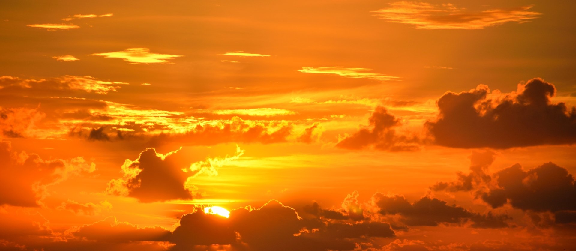 Download Orange (Color) Cloud Sky Nature Sunset HD Wallpaper