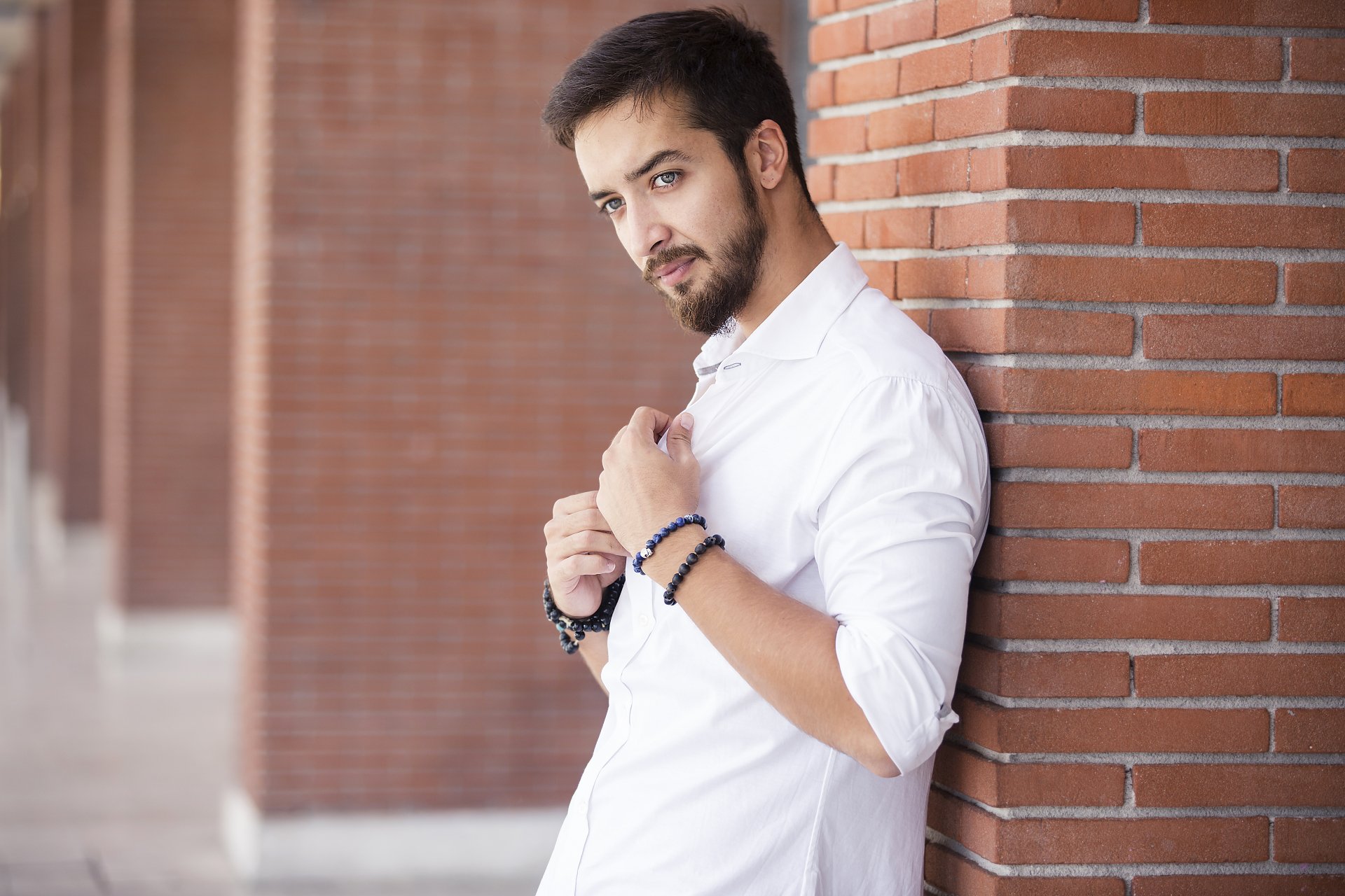 Download Beard Brick Man Model 4k Ultra HD Wallpaper by Riccardo Riande