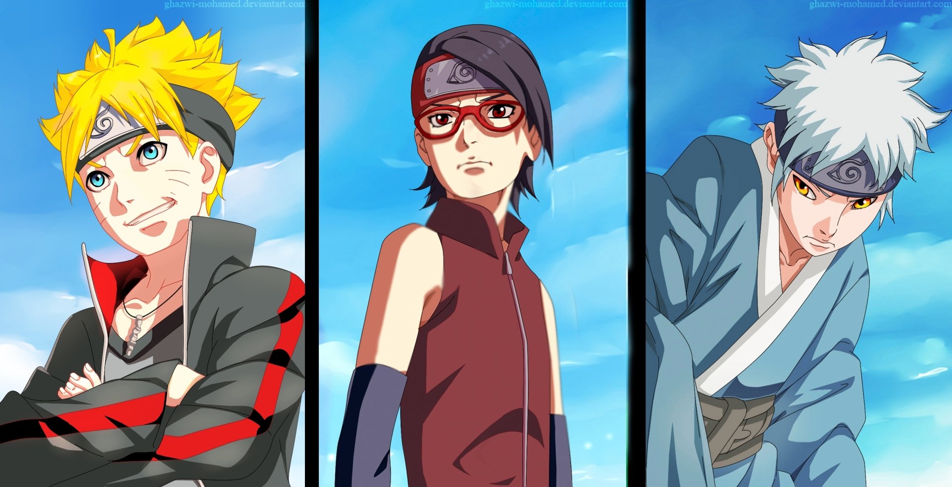 Boruto Next Gen Trio: Mitsuki, Sarada & Boruto HD Anime Wallpaper ...