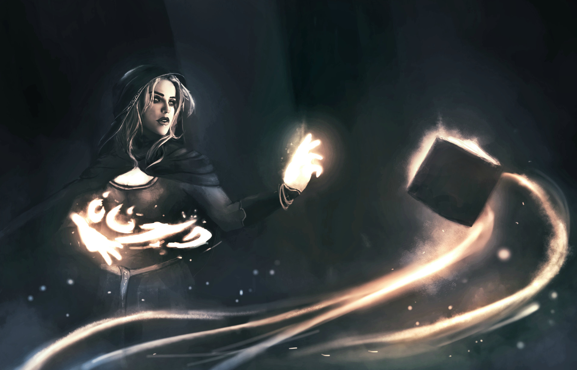 Download Magic Book Fantasy Witch HD Wallpaper