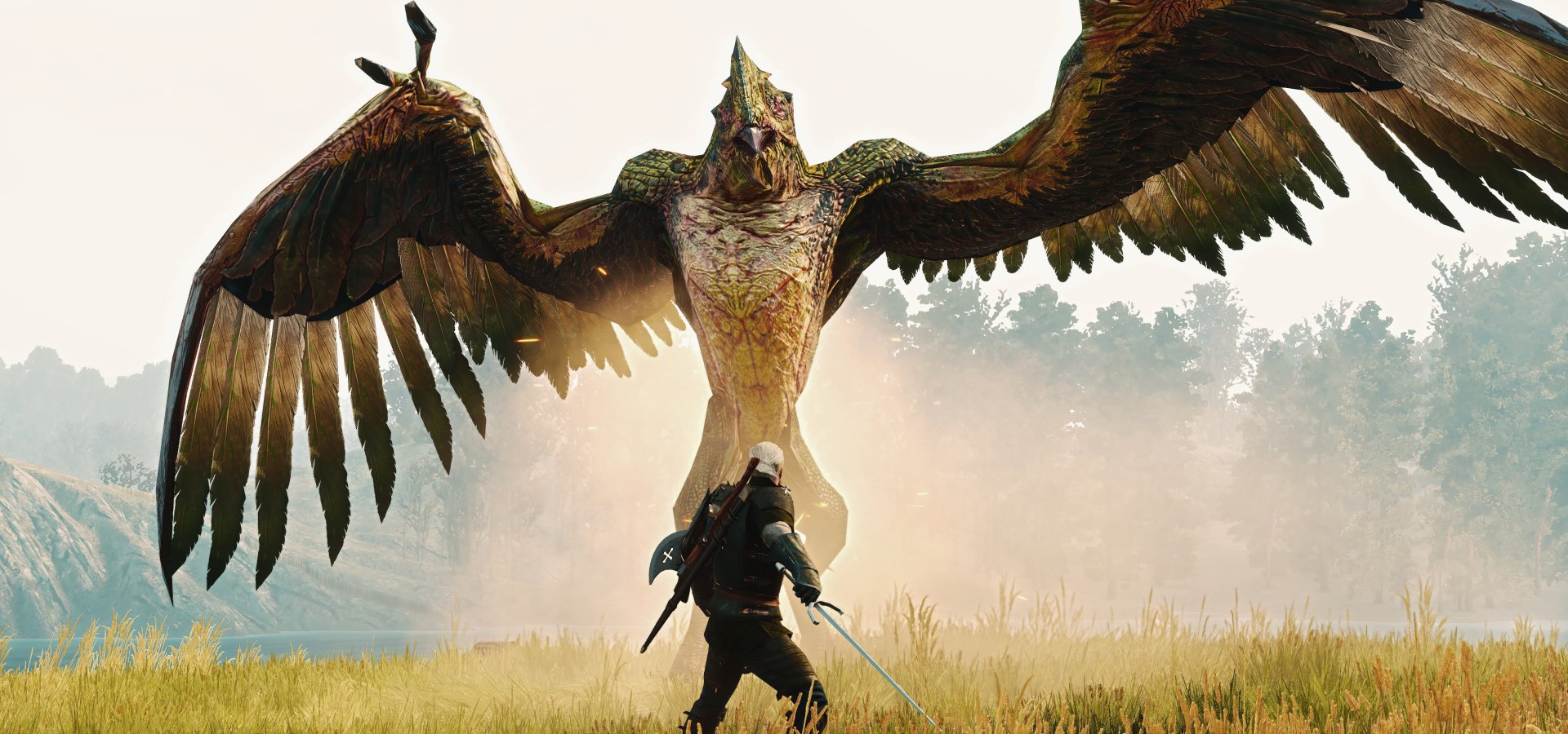 Geralt vs. Legendary Creature | The Witcher 3 HD Wallpaper Showdown by ...