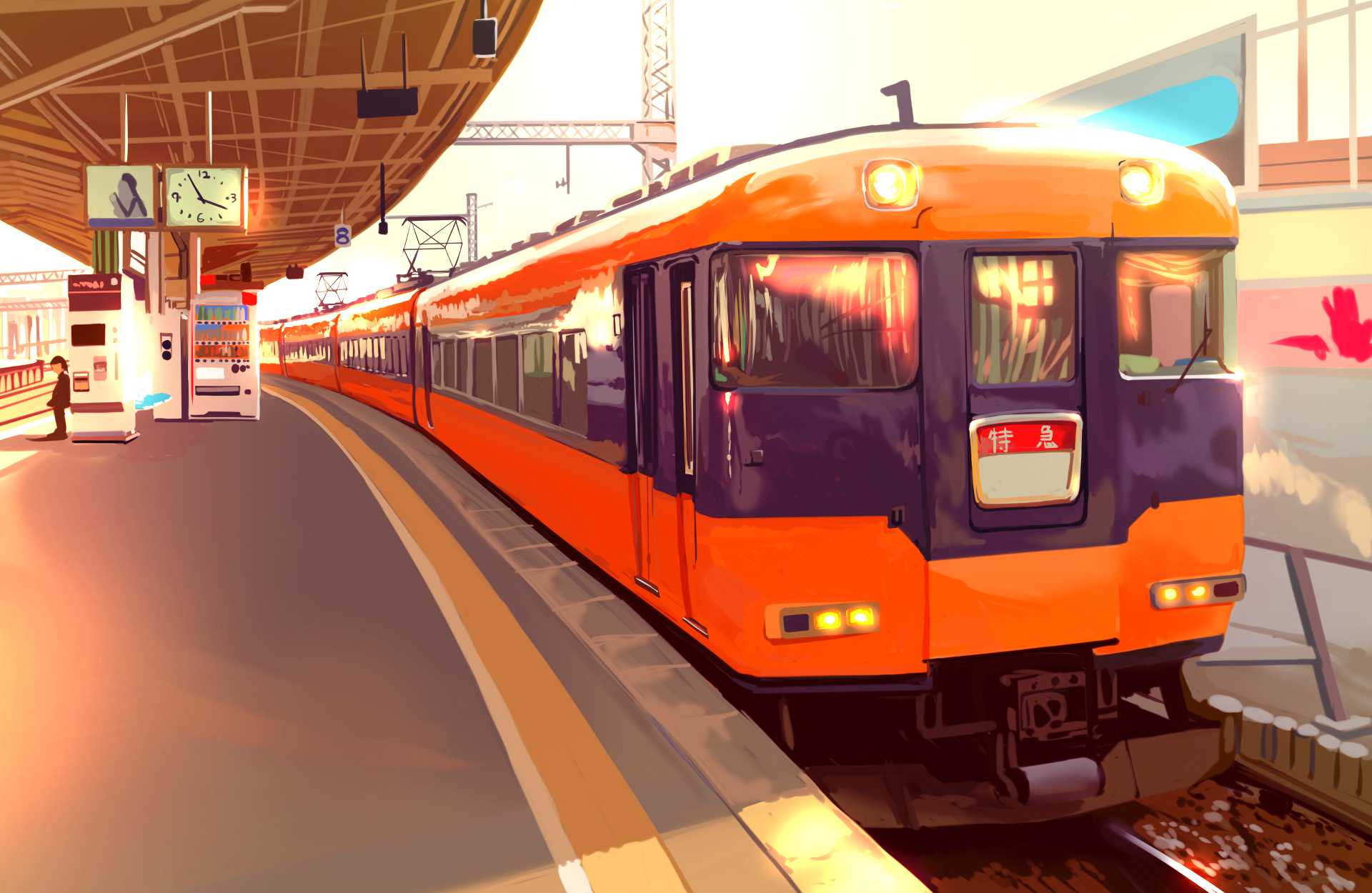 Download Train Anime Original Anime Train HD Wallpaper
