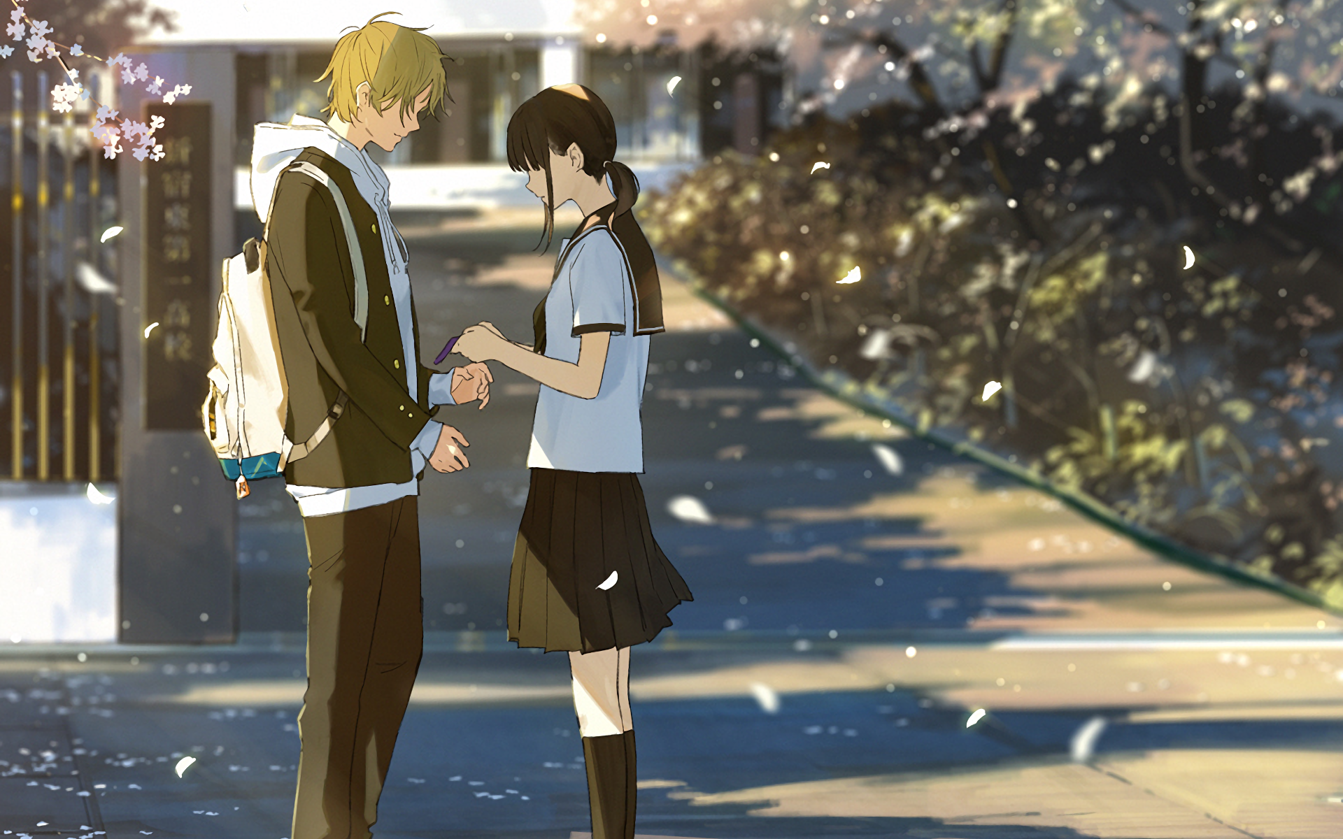 Download Spring Cherry Blossom Sakura Anime Original Spring Anime HD ...