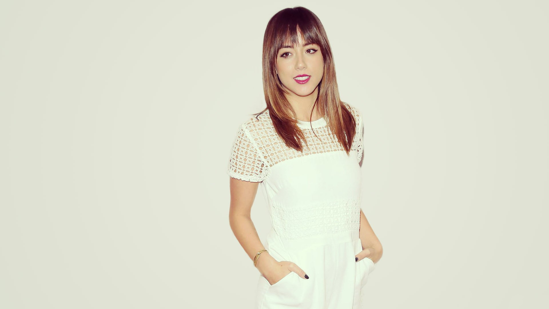 Download Lipstick Brown Eyes Brunette Actress Celebrity Chloe Bennet HD ...