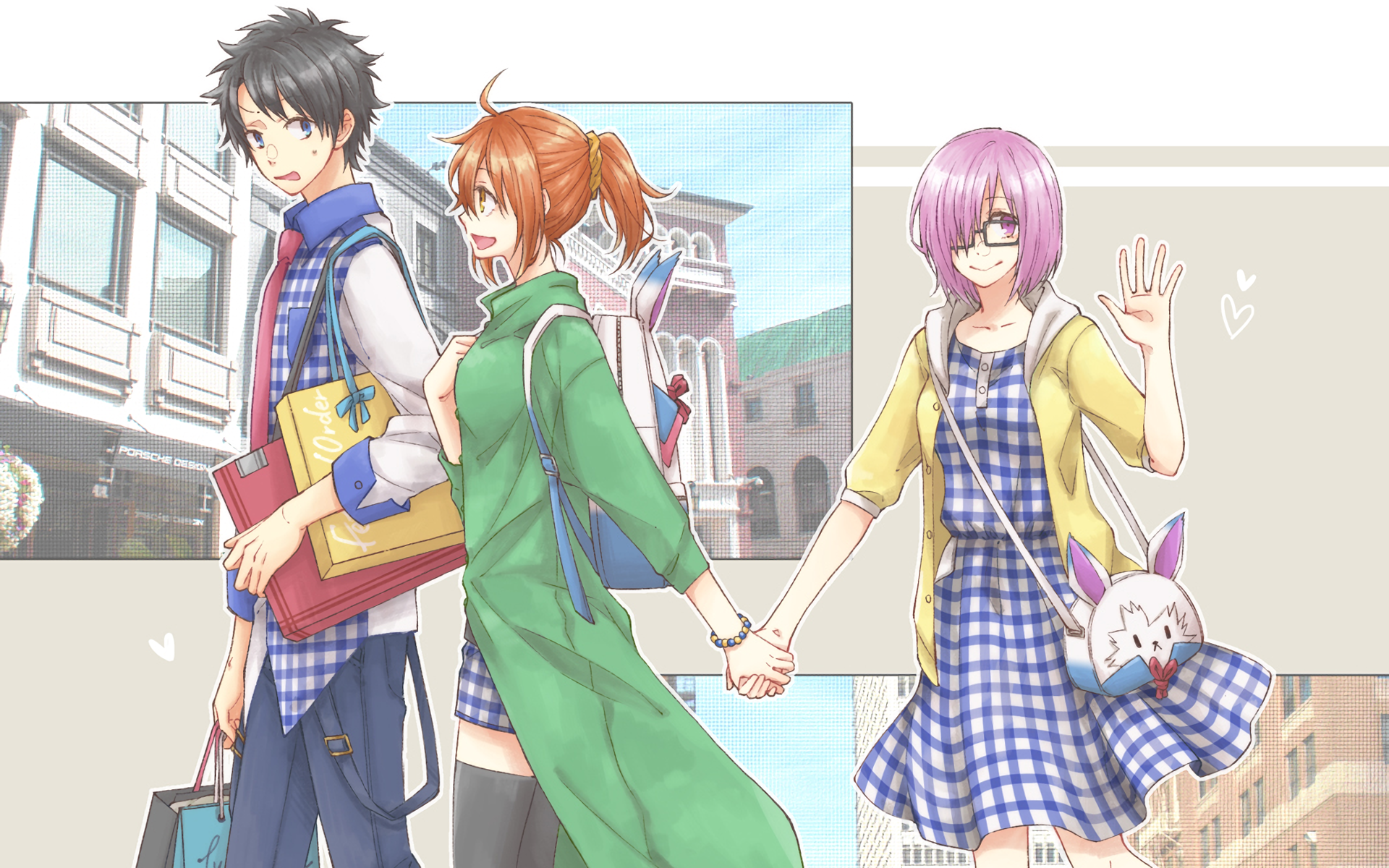 Fujimaru & Shielder Casual Stroll – Fate/Grand Order HD Anime Wallpaper