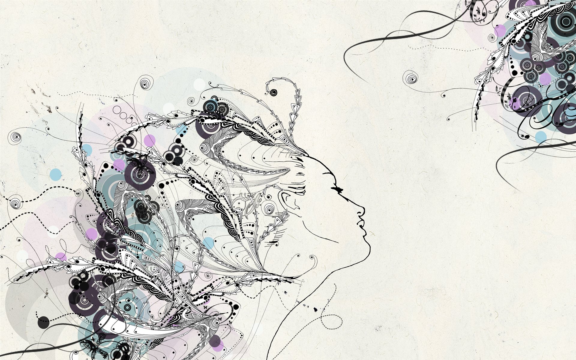 Whimsical Flow: Artistic Drawing HD Wallpaper | 1920x1200 | Wallpaper Abyss