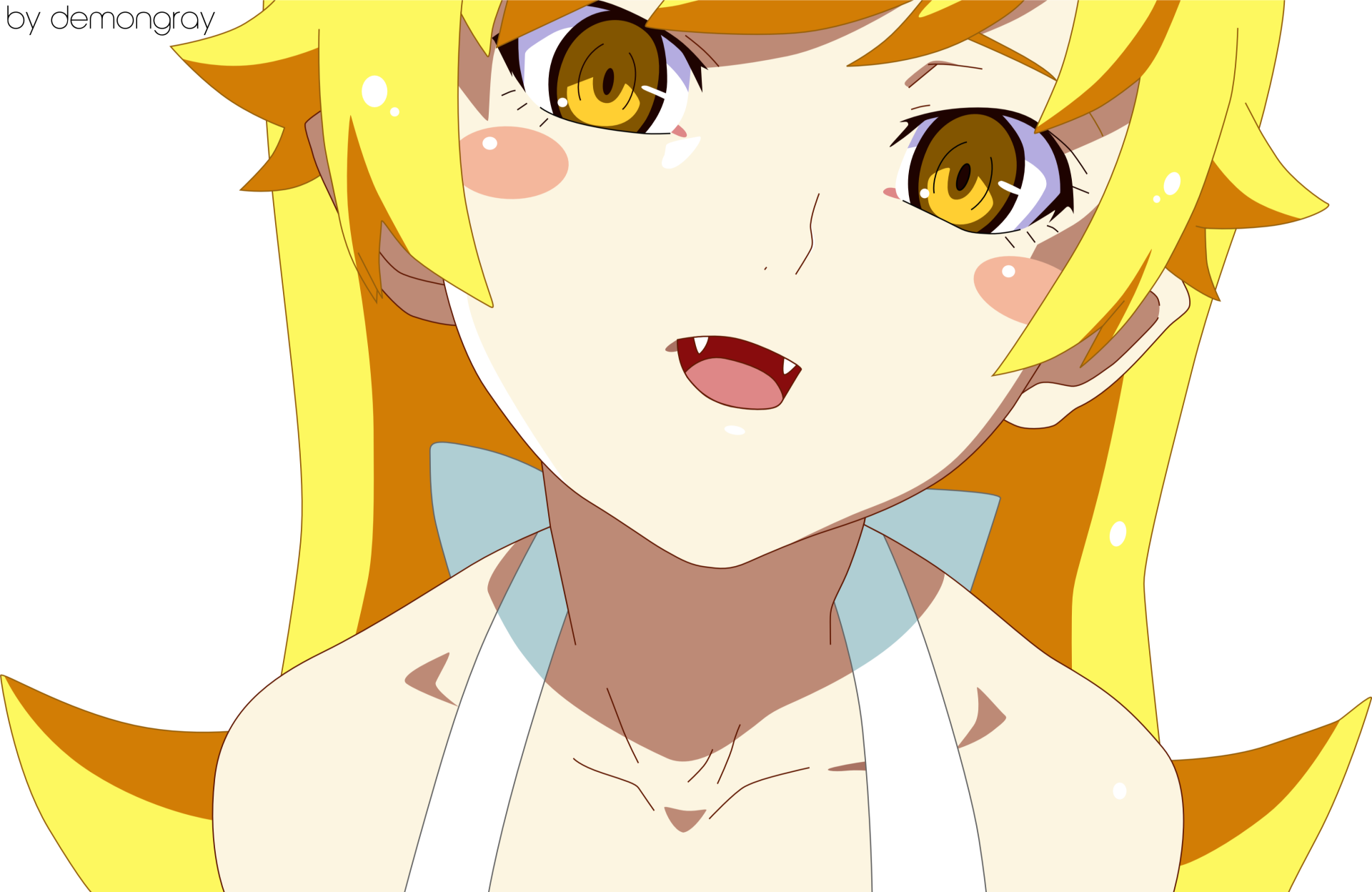 Sunlit Shinobu Oshino — Monogatari 4K Wallpaper