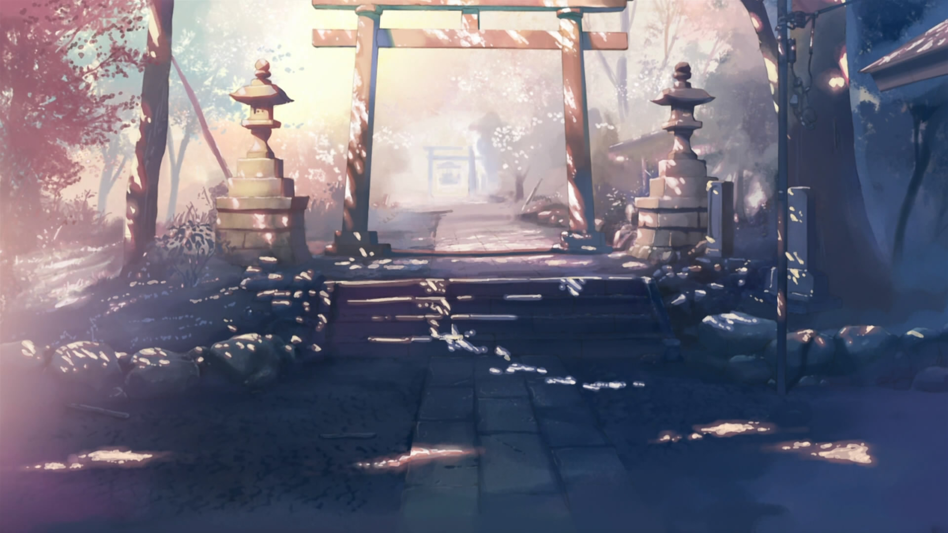 Serene Pathway: An Original HD Anime Wallpaper