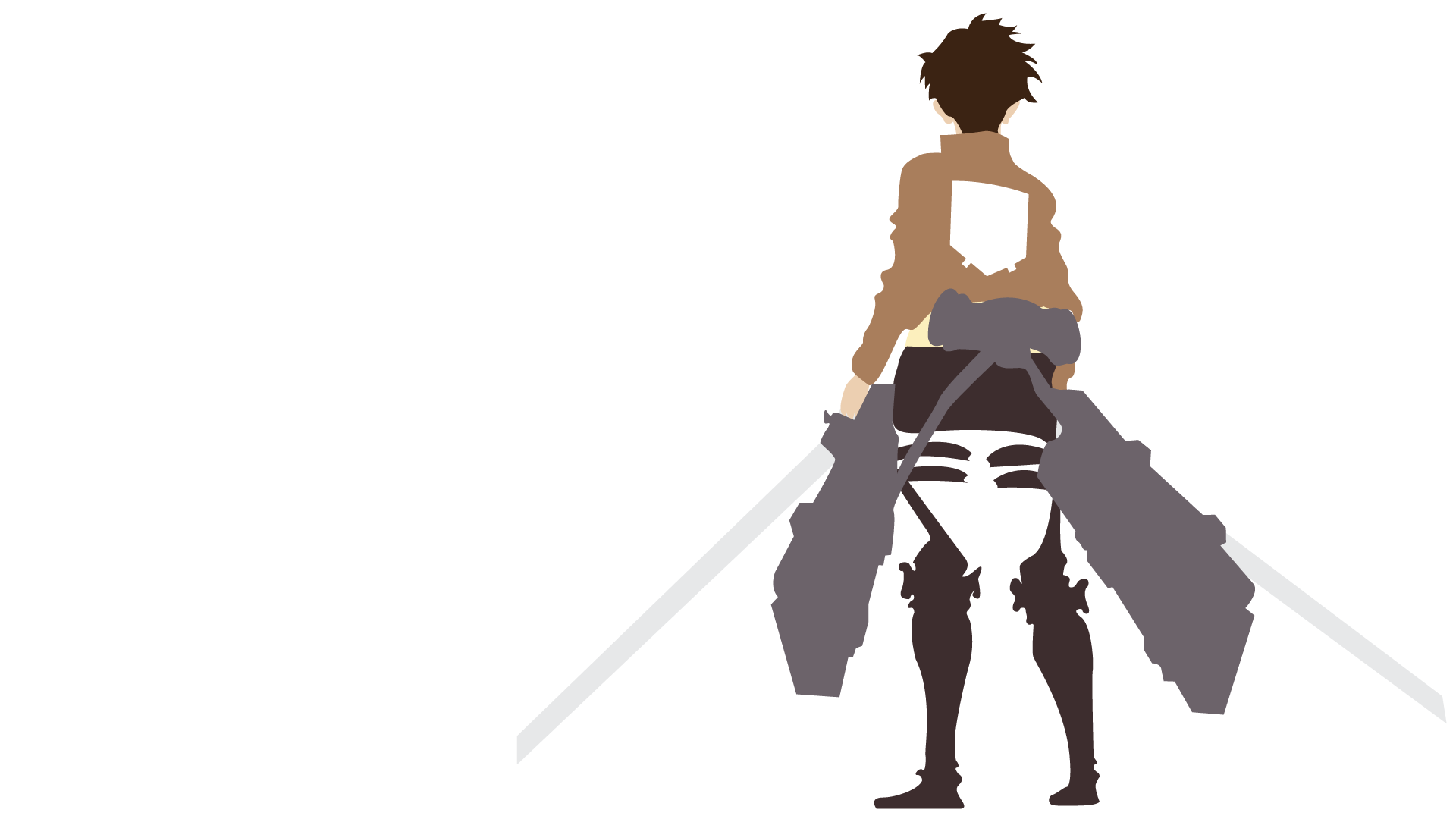 Eren Yeager In White Background Hd Attack On Titan