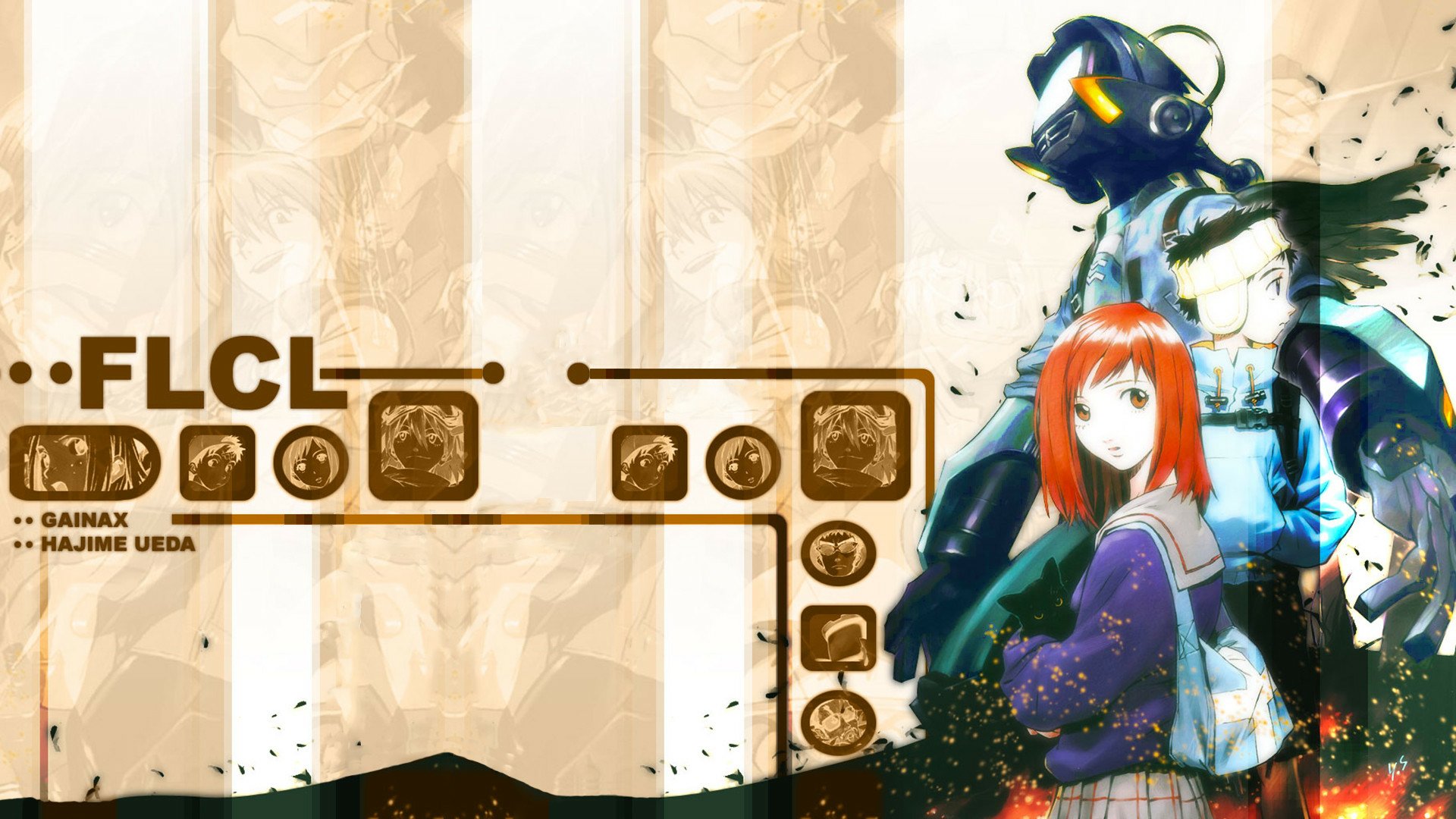 Download Anime FLCL HD Wallpaper by Sadamoto Yoshiyuki