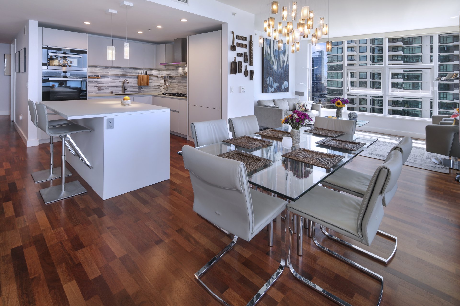 Download Furniture Kitchen Living Room Man Made Room 4k Ultra HD Wallpaper