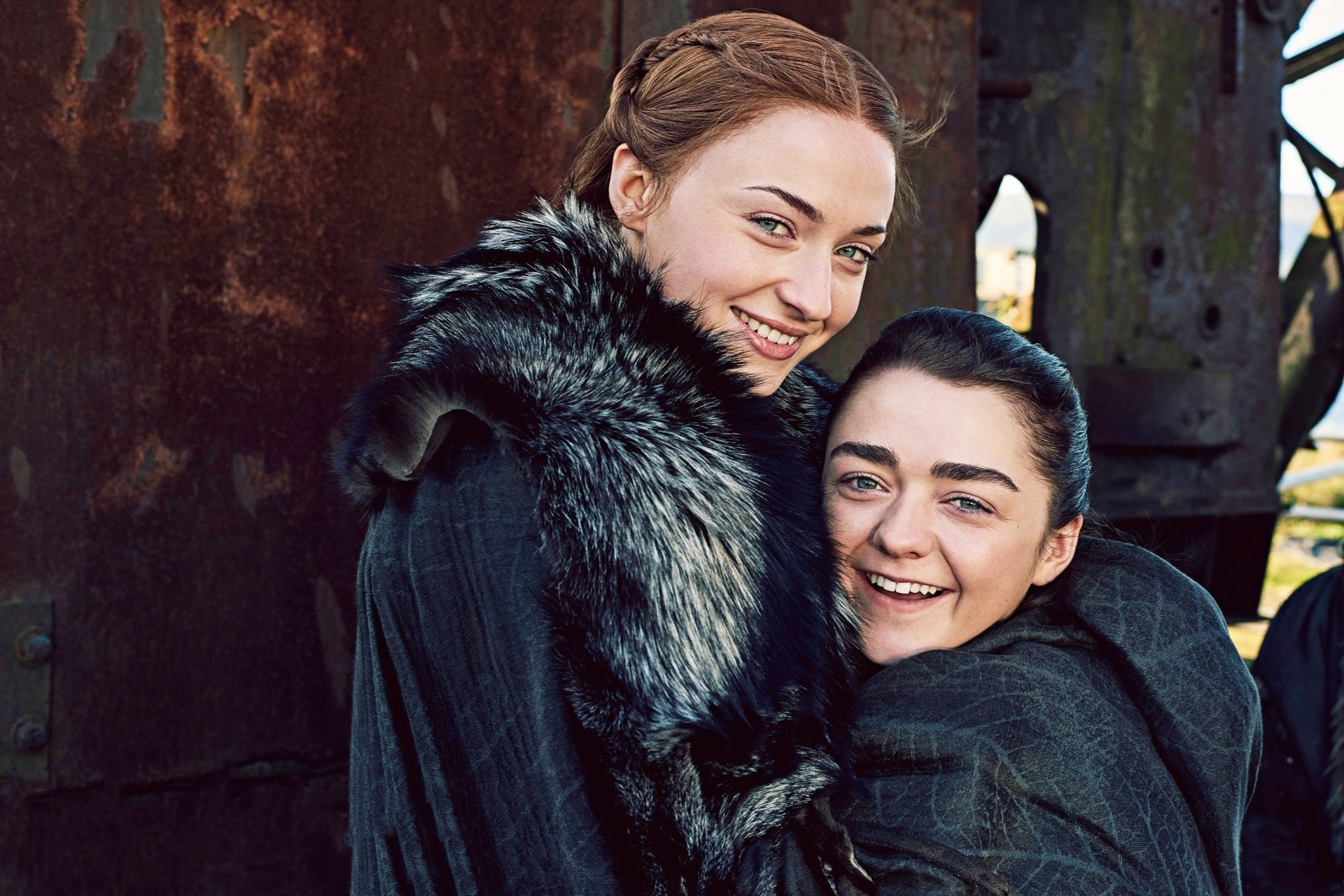 Game of Thrones HD: Sansa & Arya Stark Sisters United by Sophie Turner ...