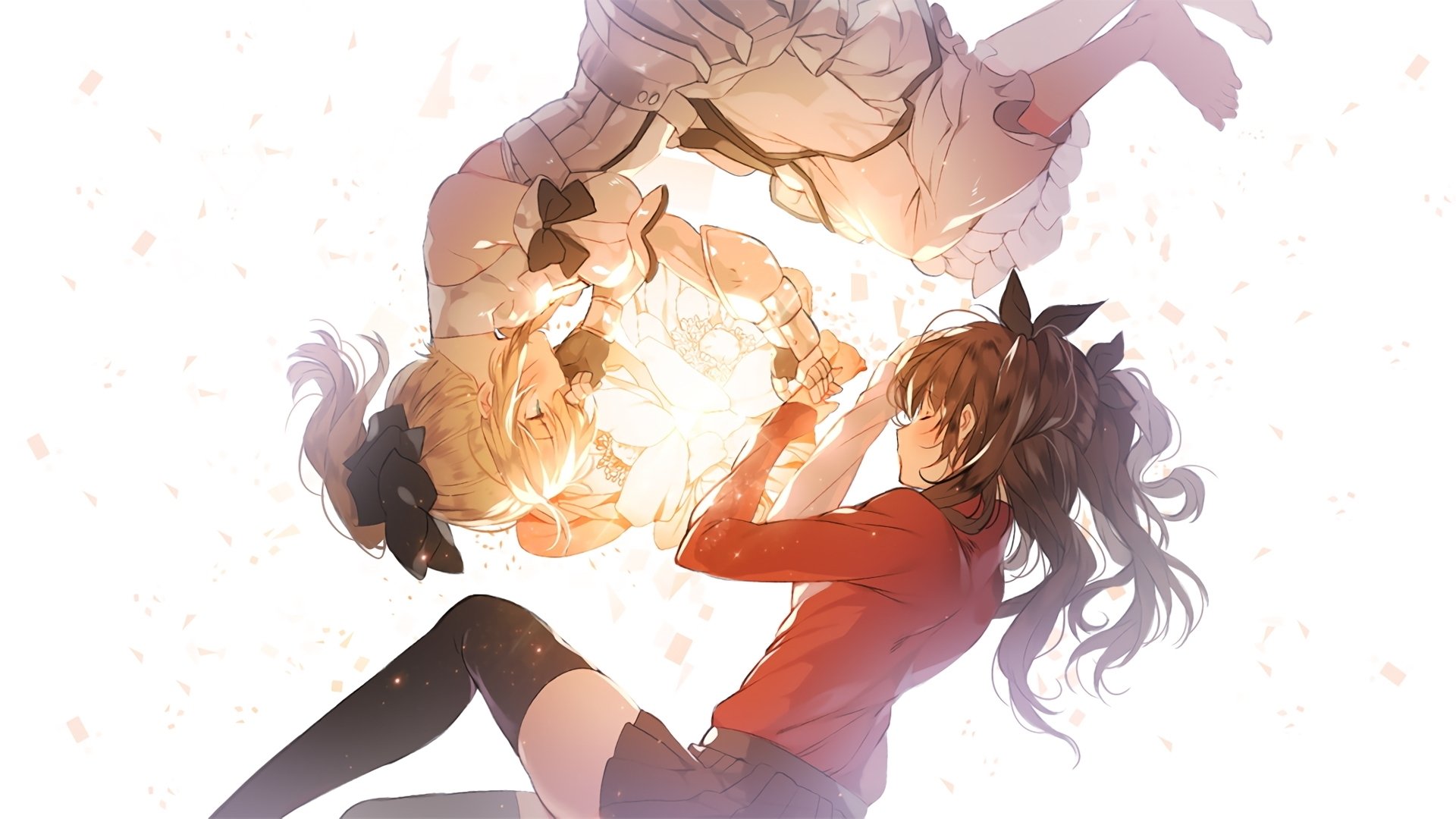 Fate Unlimited Codes HD: Rin Tohsaka & Saber Bride Anime Wallpaper