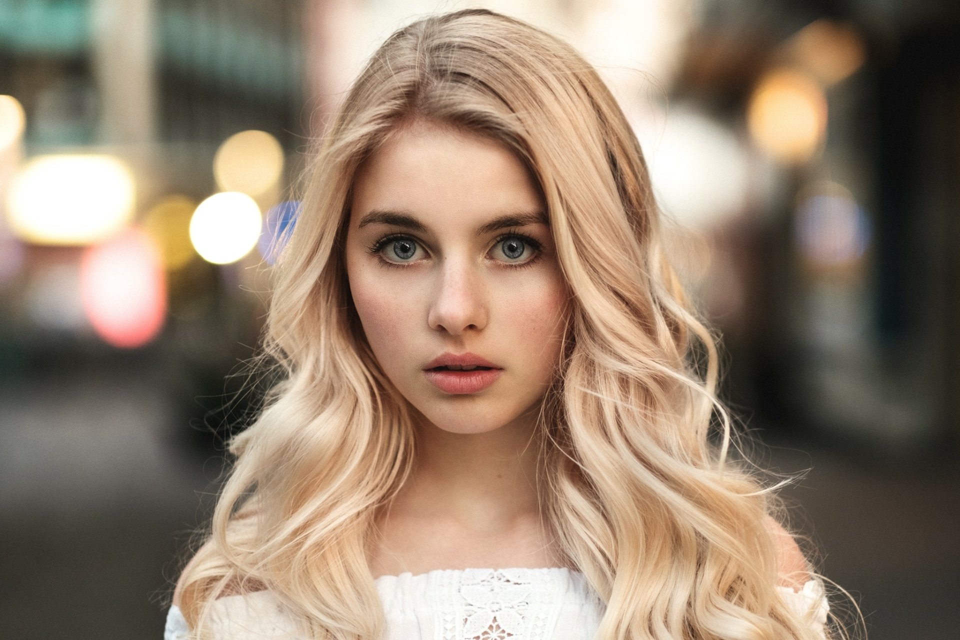 Download Blue Eyes Blonde Face Woman Model Hd Wallpaper By Martin Kühn