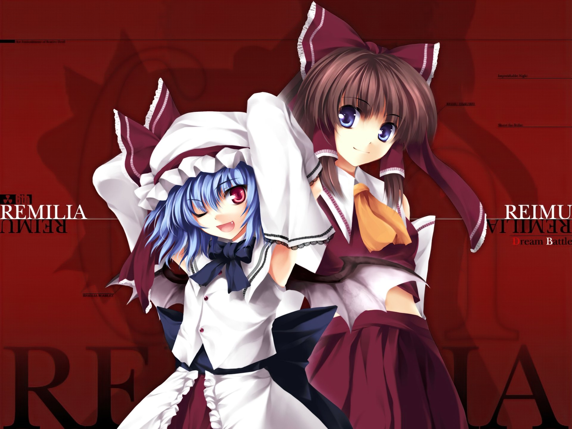Download Reimu Hakurei Remilia Scarlet Anime Touhou HD Wallpaper