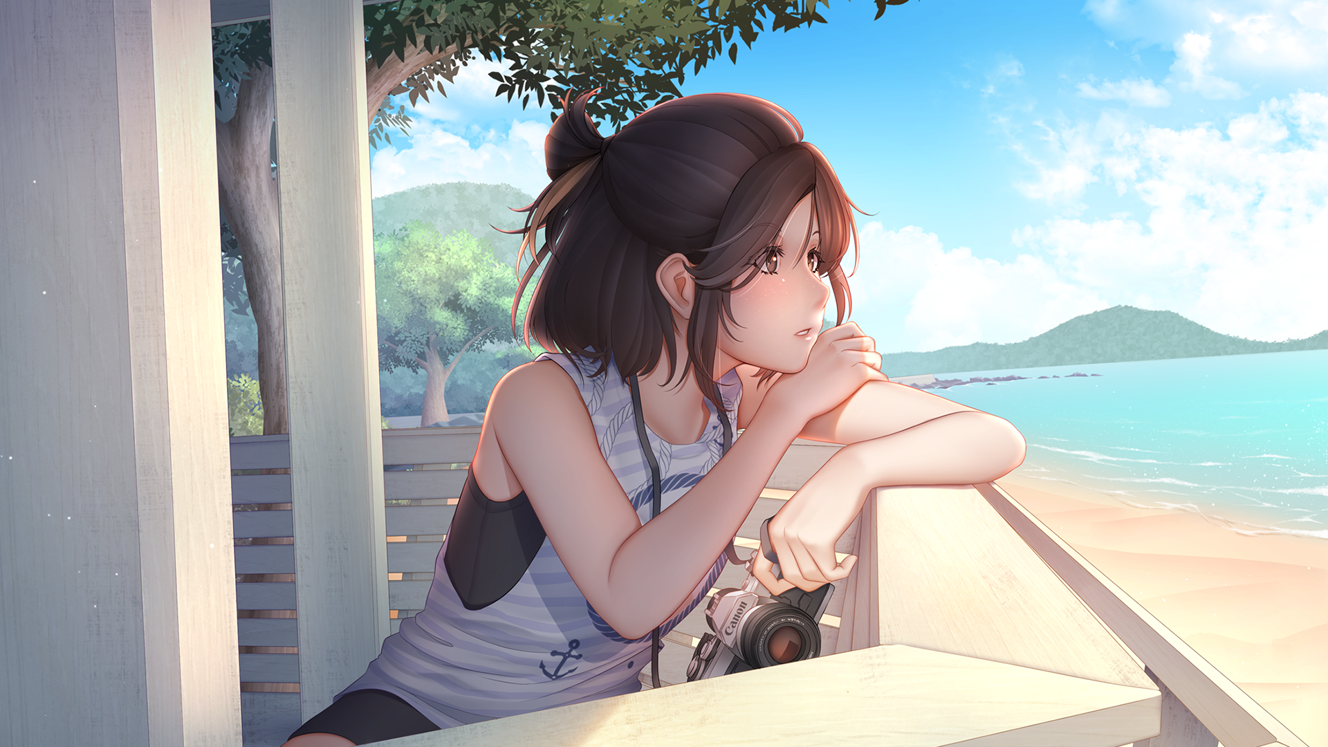 Seaside Daydreams Anime HD Wallpaper by mochi+
