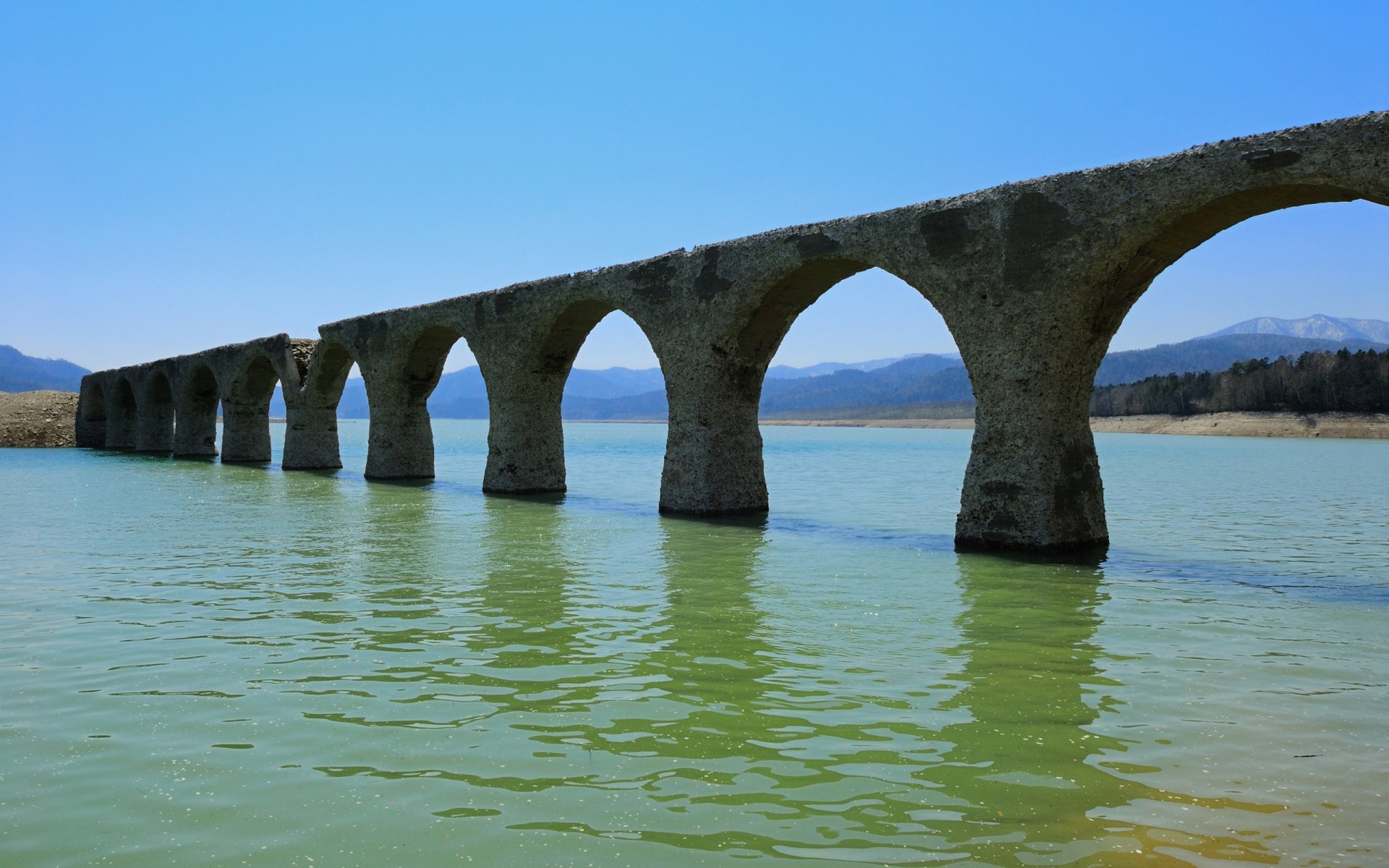 Timeless Arches: Stunning HD Man-Made Bridge Wallpaper