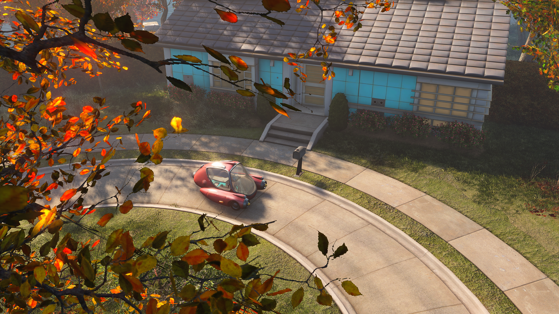 Fallout 4 HD Wallpaper: Scenic Suburb Autumn Vibes by digitalfrontiers