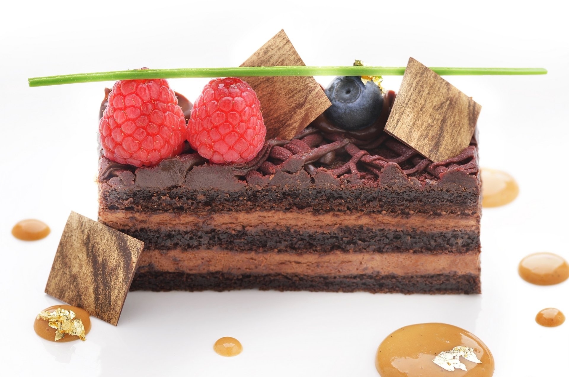 Download Raspberry Chocolate Pastry Food Dessert HD Wallpaper