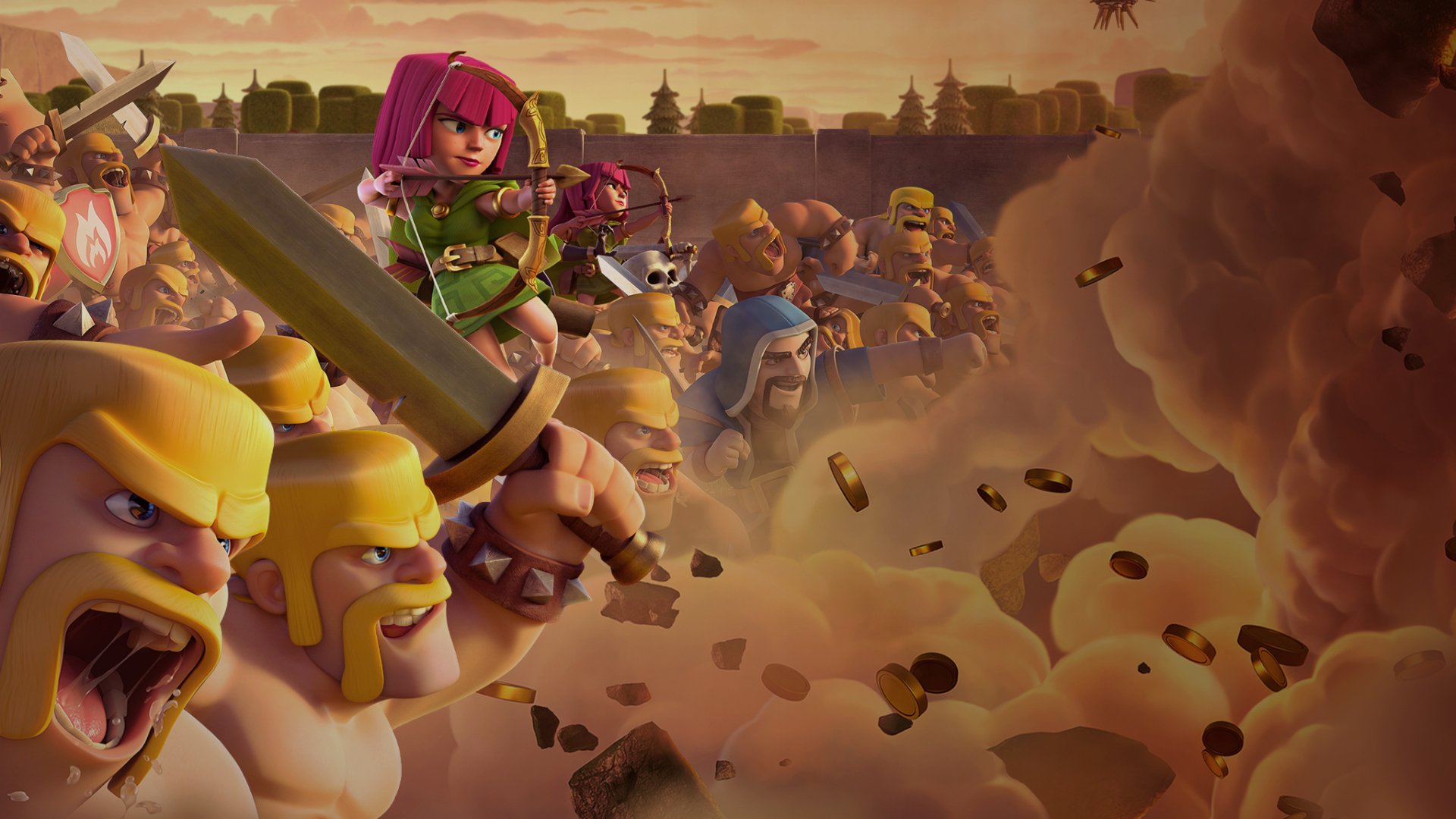 Epic Clash of Clans Battle HD Wallpaper