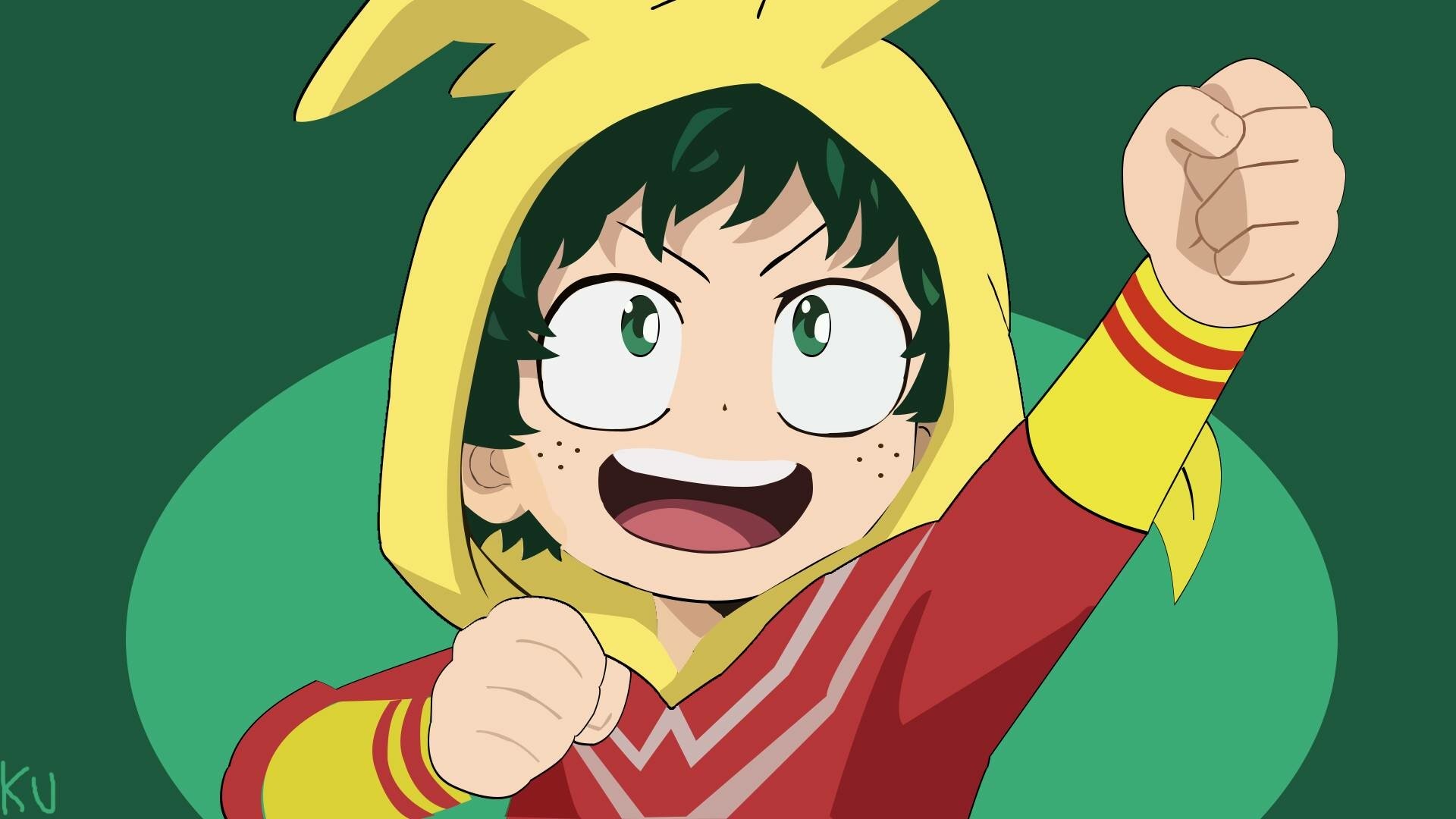 Izuku Midoriya HD Wallpaper – Energetic My Hero Academia Action ...