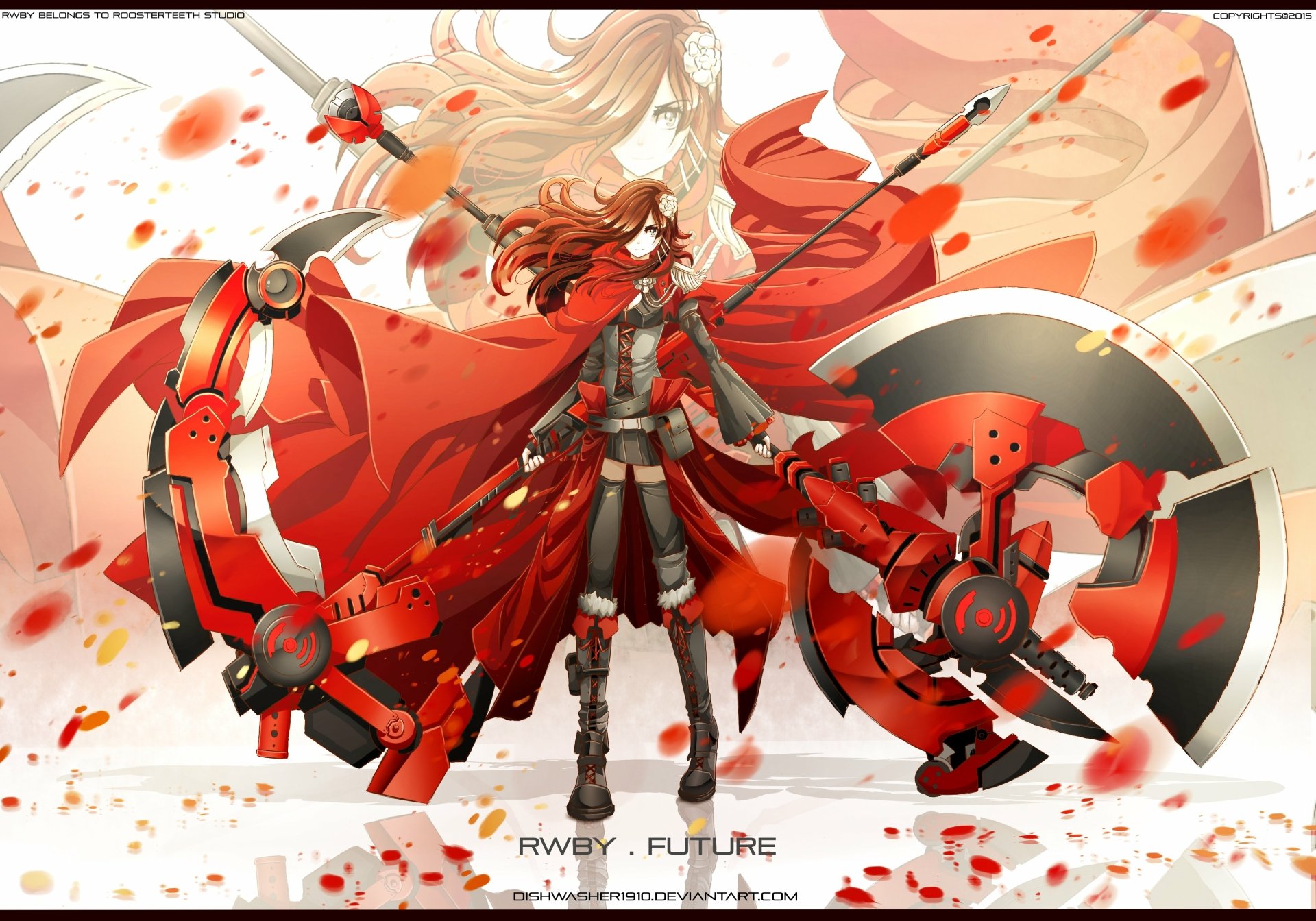 Ruby Rose 4K Ultra HD Wallpaper – Dynamic RWBY Anime Art by Bach Do