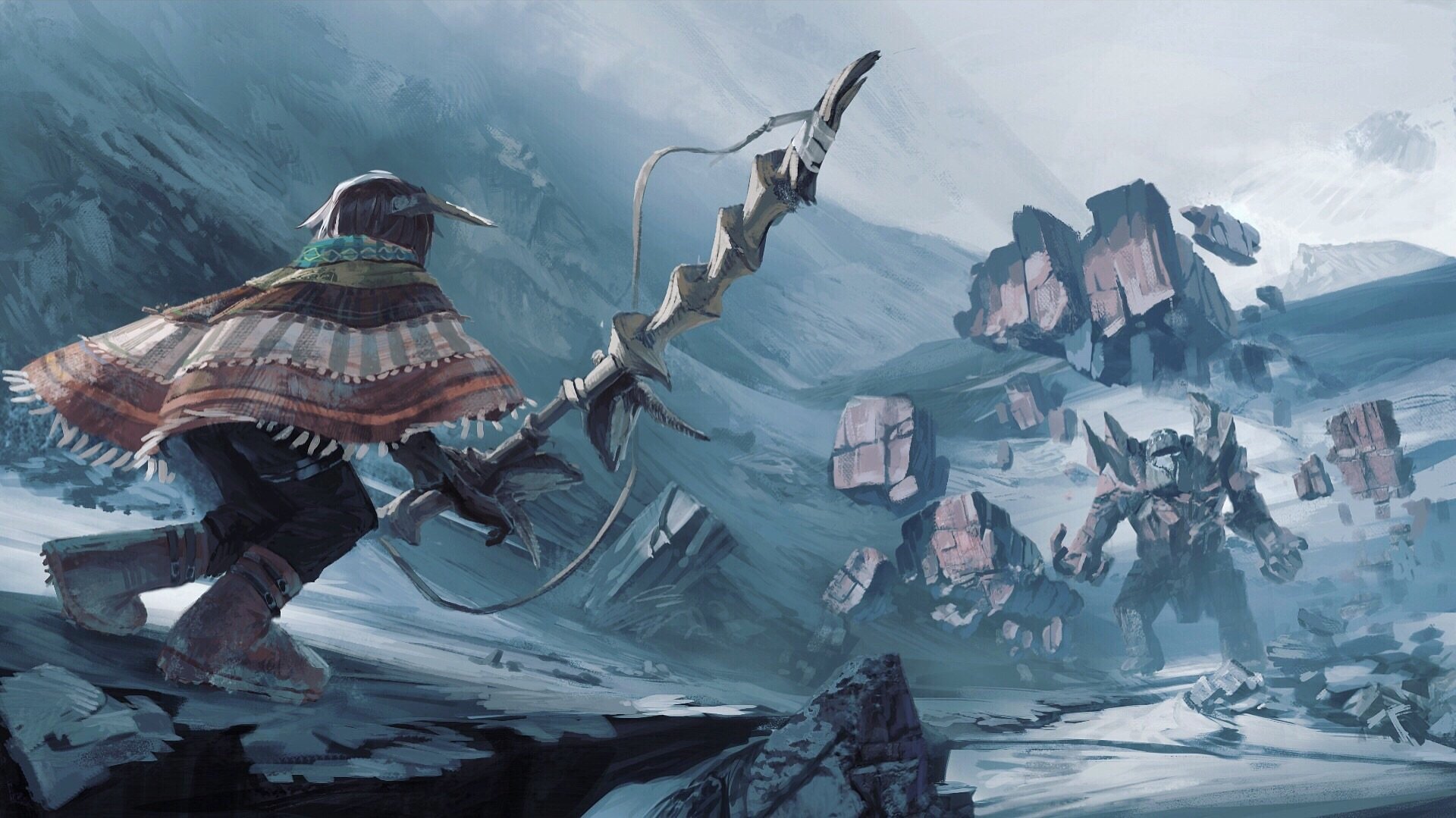 Epic Anime Showdown: Original HD Fantasy Battle Wallpaper by ちゃけん ...