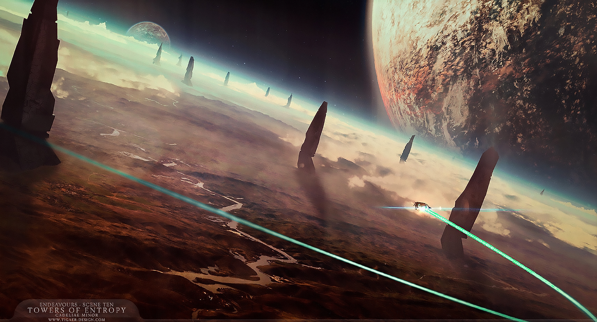 Download Sci Fi Planetscape HD Wallpaper by Christian Hecker