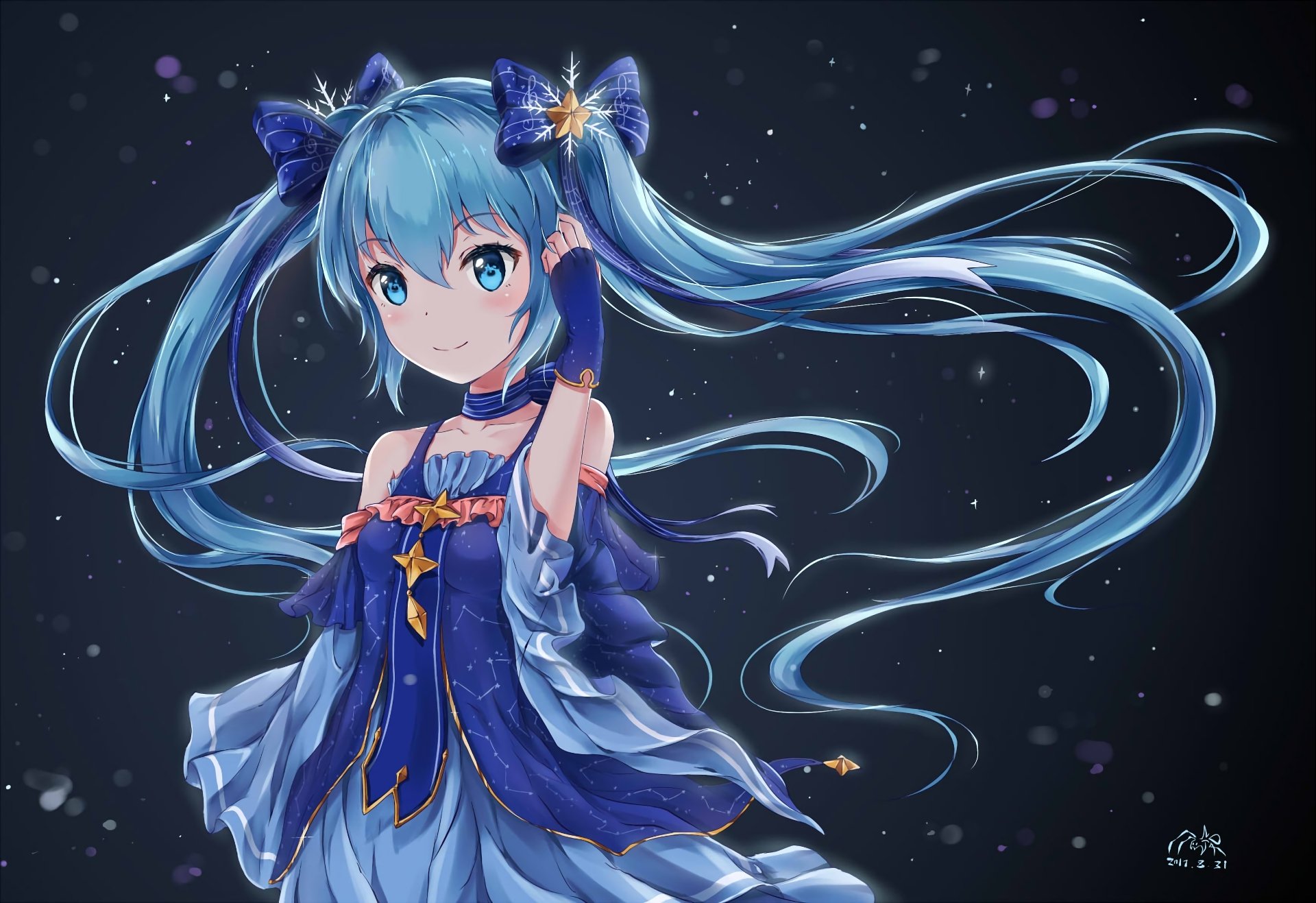 Hatsune Miku — Celestial Vocaloid HD Wallpaper