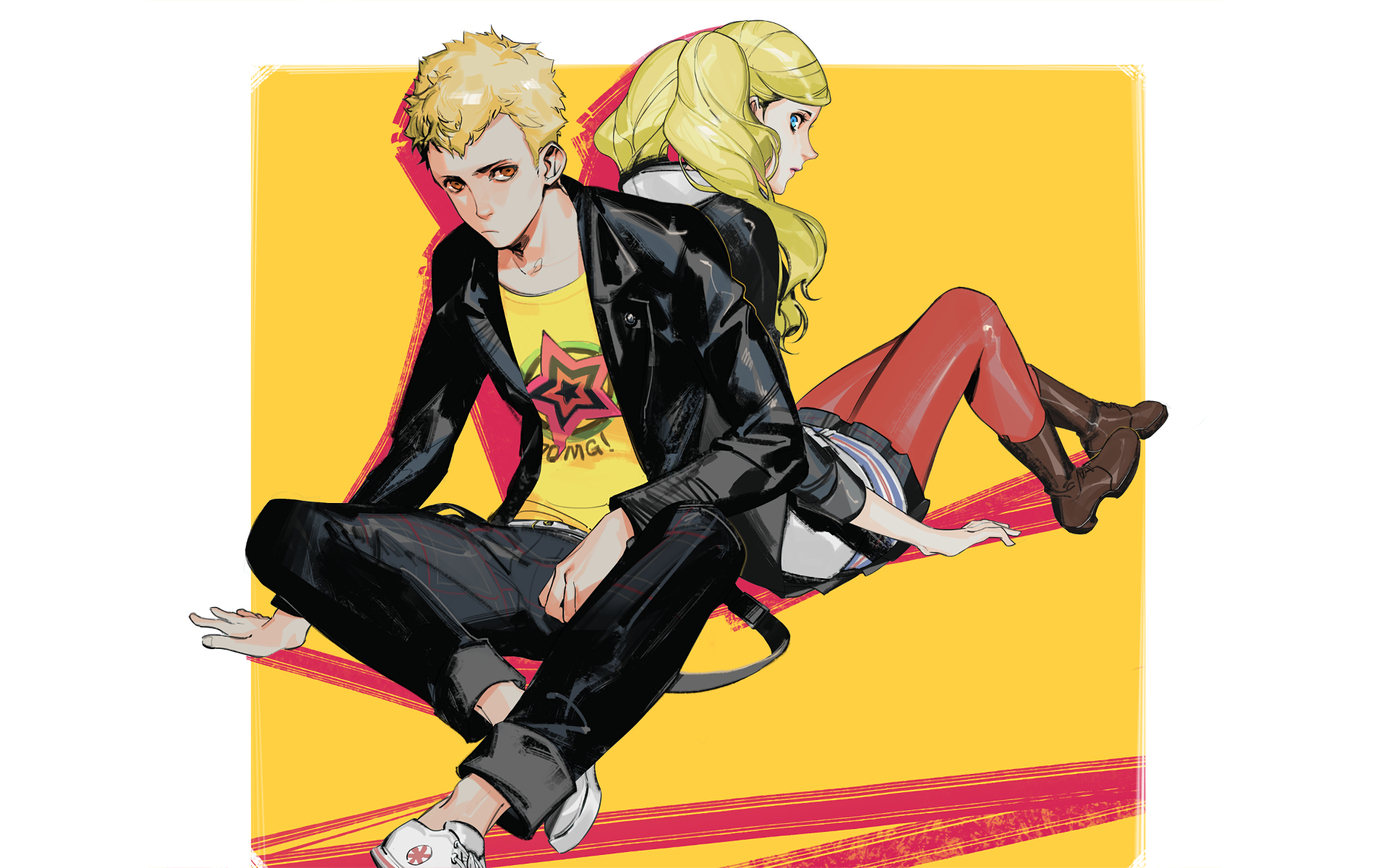 Download Ann Takamaki Ryuji Sakamoto Video Game Persona 5 HD Wallpaper
