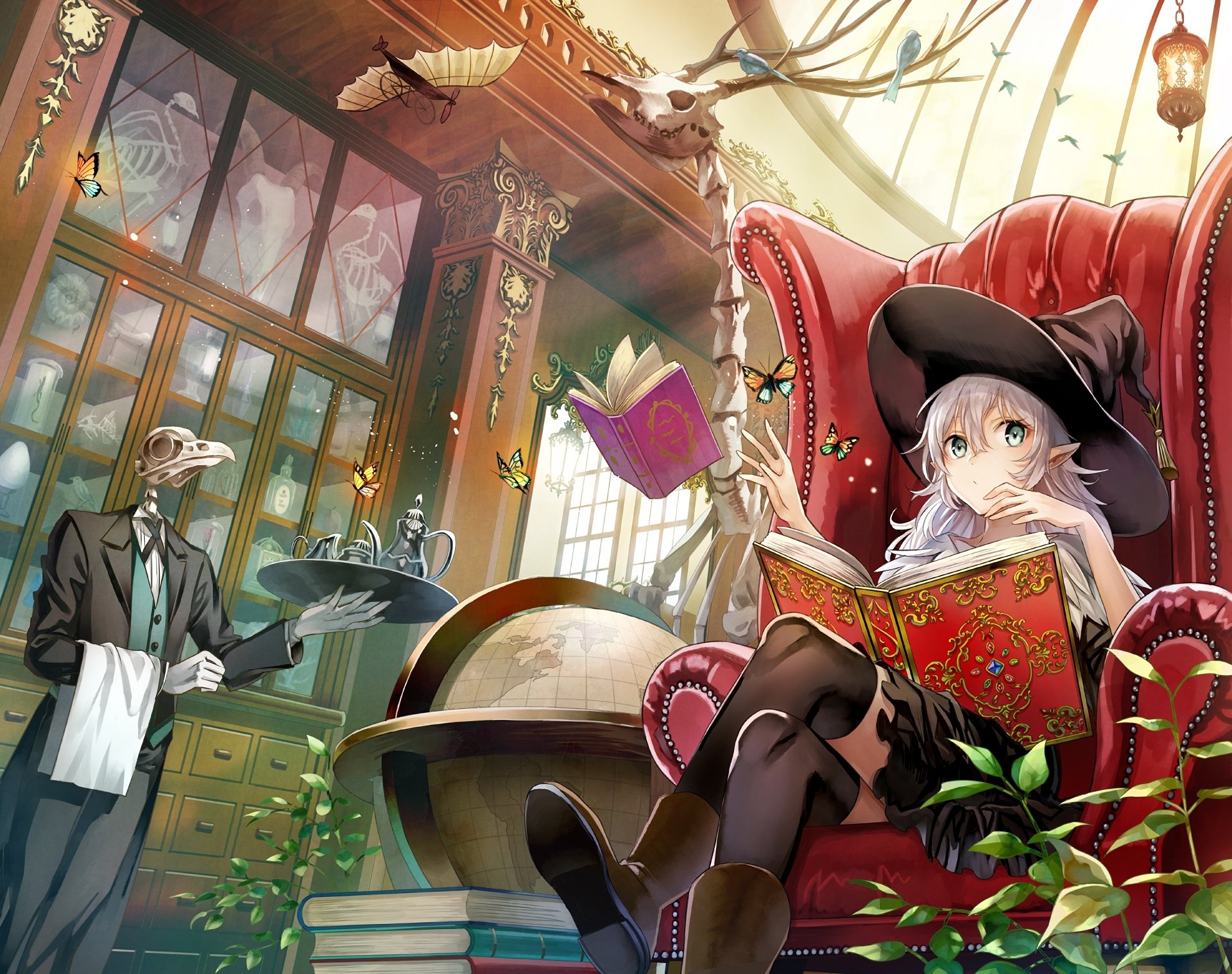 Enchanted Library - Anime Original HD Wallpaper by hi8mugi