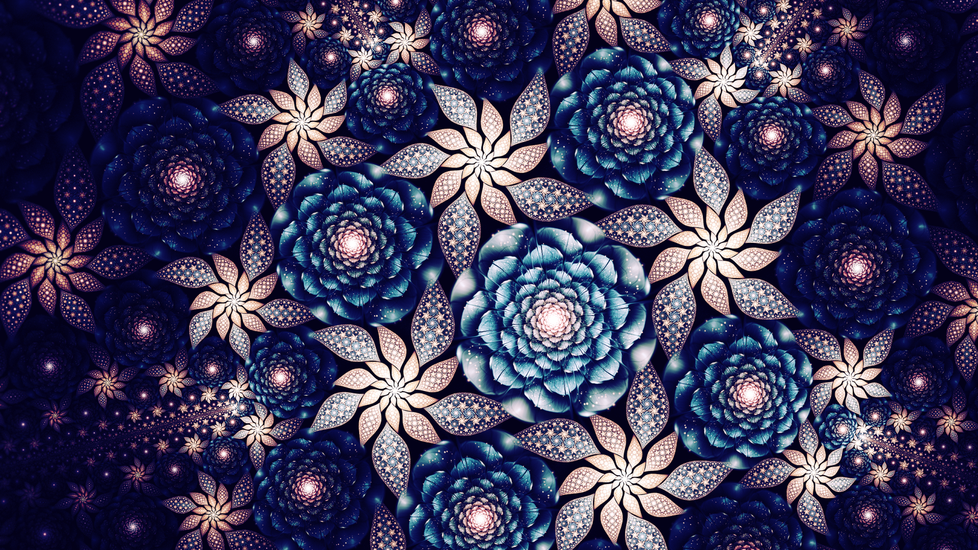 Download Flower Pattern Abstract Fractal HD Wallpaper by BoxTail