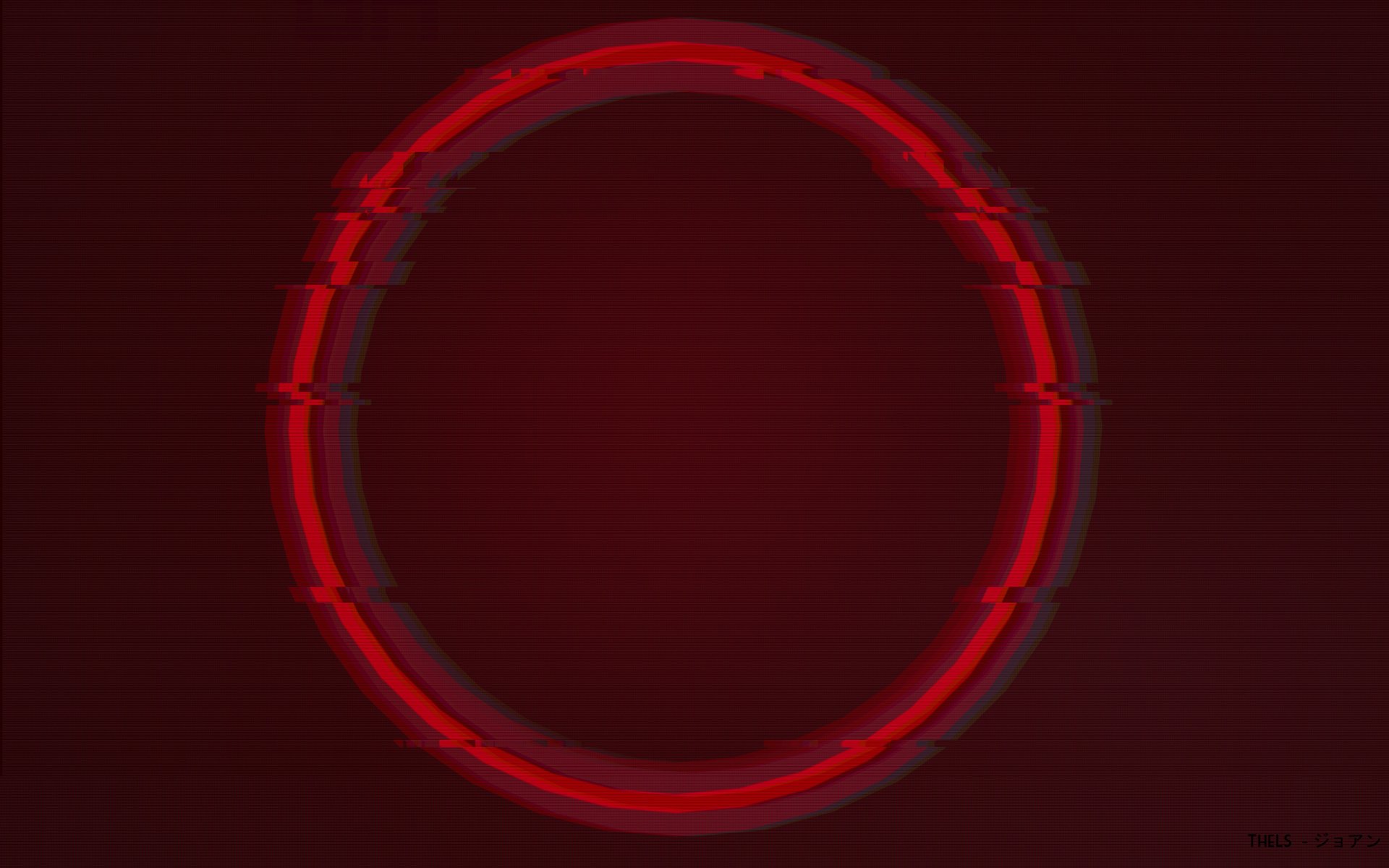 Download Glitch Art Red Ring Neon Artistic Glitch HD Wallpaper by ThelsGG