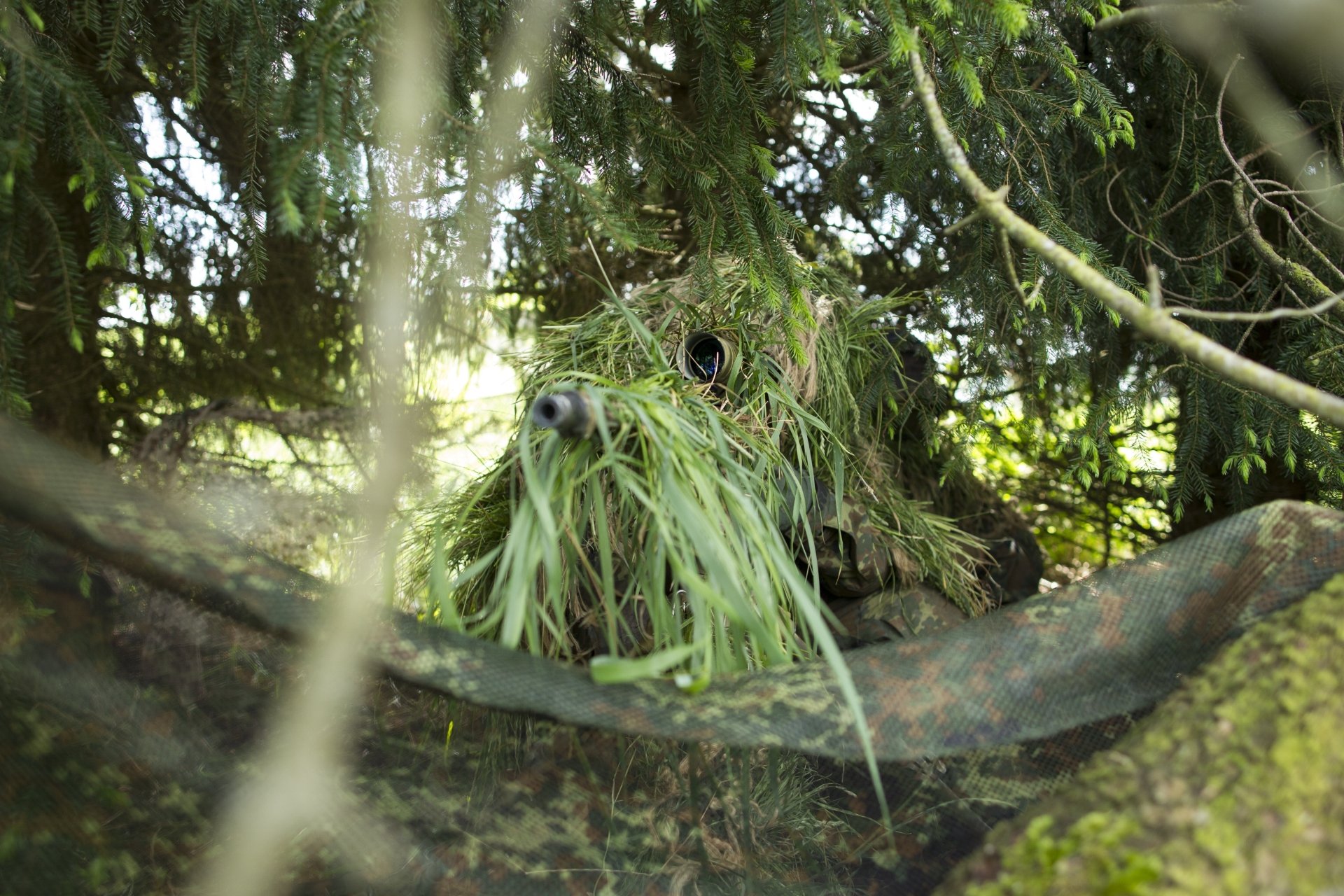 4K Ultra HD Camouflaged Sniper: Master of Stealth in the Wild