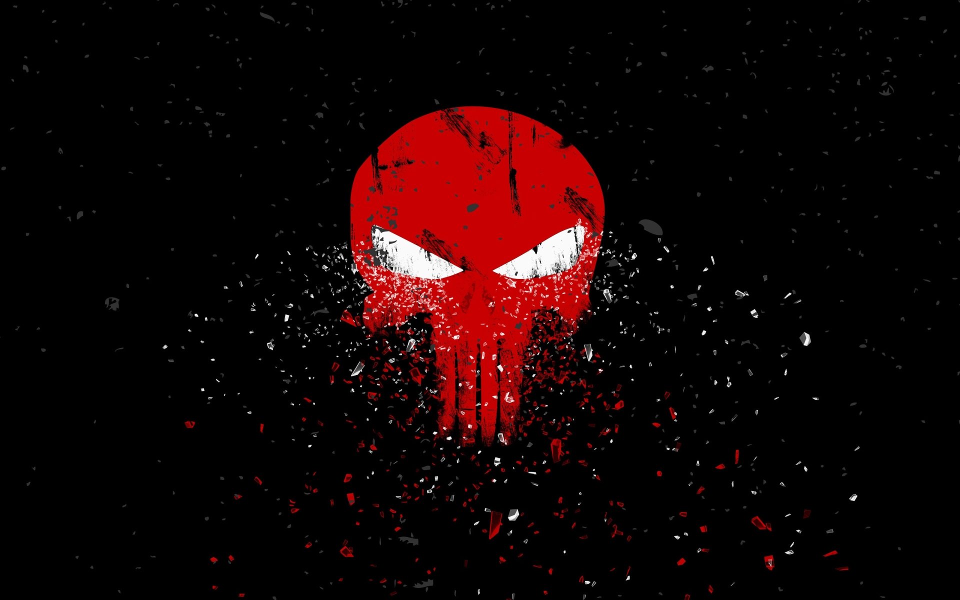 HD Punisher Skull Comic Wallpaper – Dark Red Fury