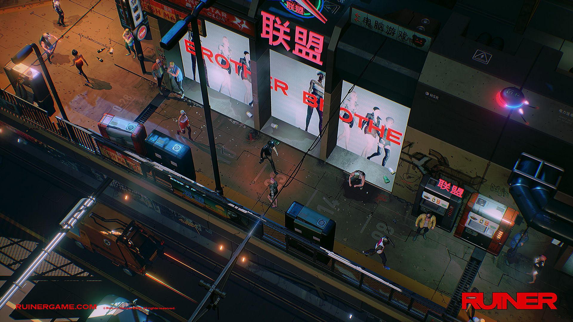 Ruiner Game HD Wallpaper - Cyberpunk Cityscape