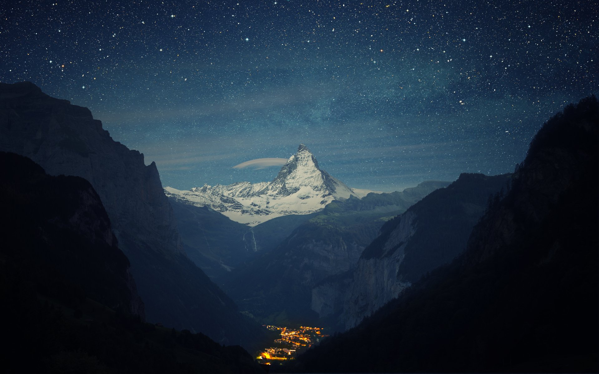 Switzerland's Starry Matterhorn 4K Ultra HD Wallpaper