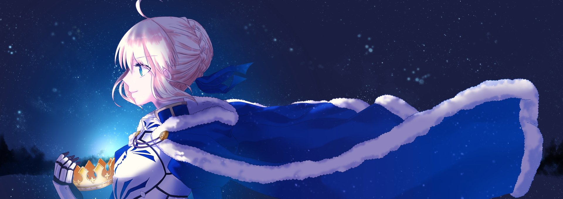 Saber’s Moonlit Resolve | HD Fate/Stay Night Anime Wallpaper
