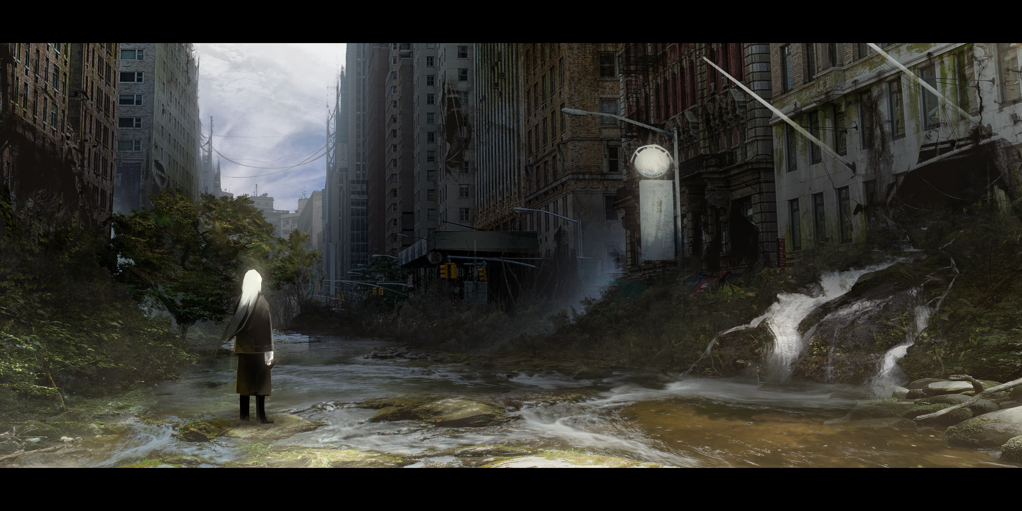 Anime Ruined Building Anime Landscape: Anime Dark Abandoned Building