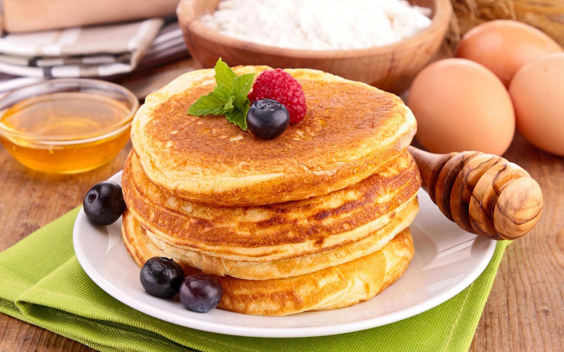 Download Breakfast Food Pancake HD Wallpaper