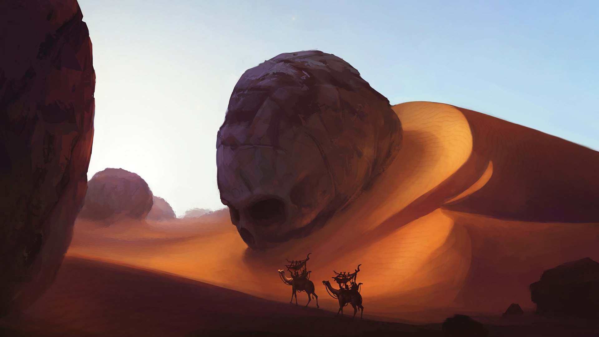 Download Dune Skull Camel Desert Fantasy Dark Dark Fantasy HD Wallpaper ...