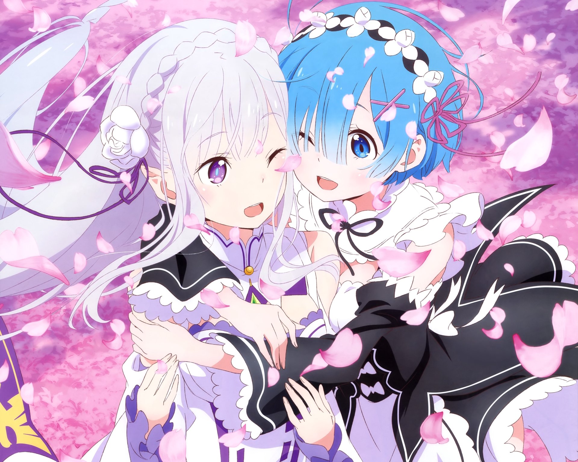 Re:Zero Emilia & Rem 4K Ultra HD Wallpaper