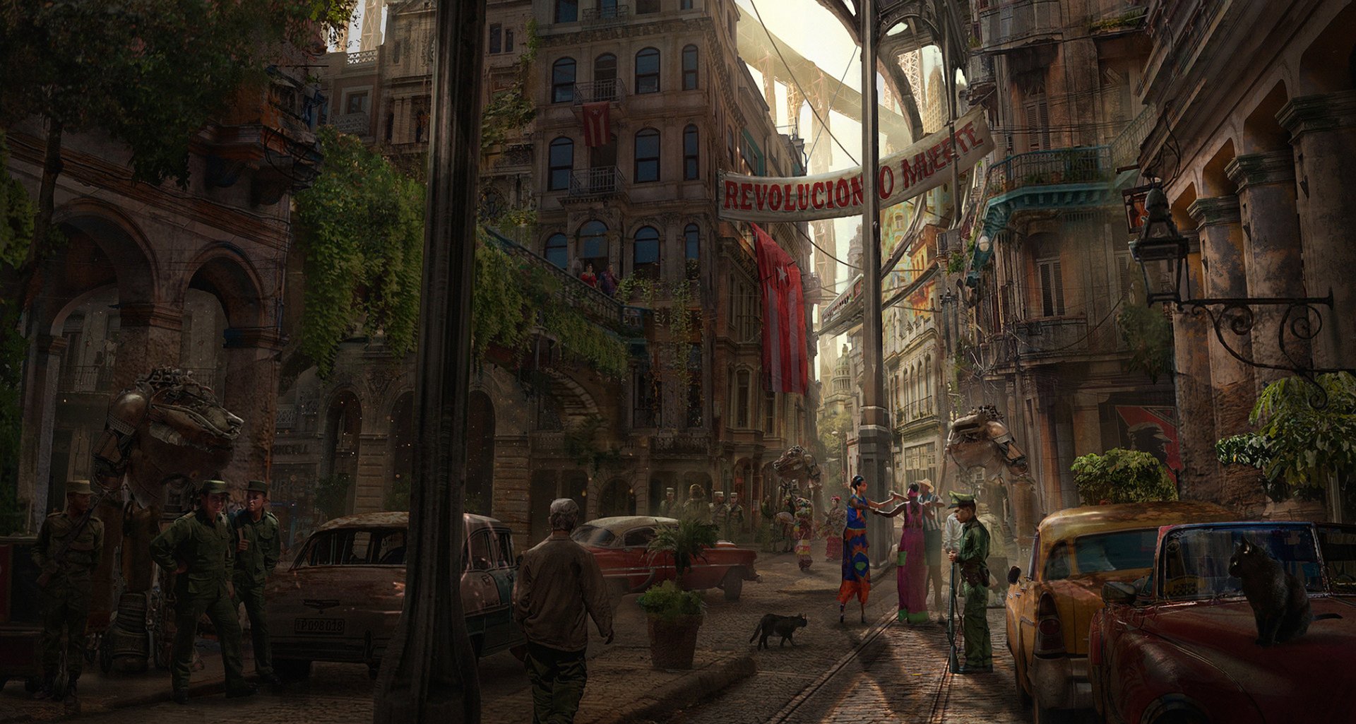 Enchanted Urban Realm: A Fantasy City HD Vista by Eddie Mendoza